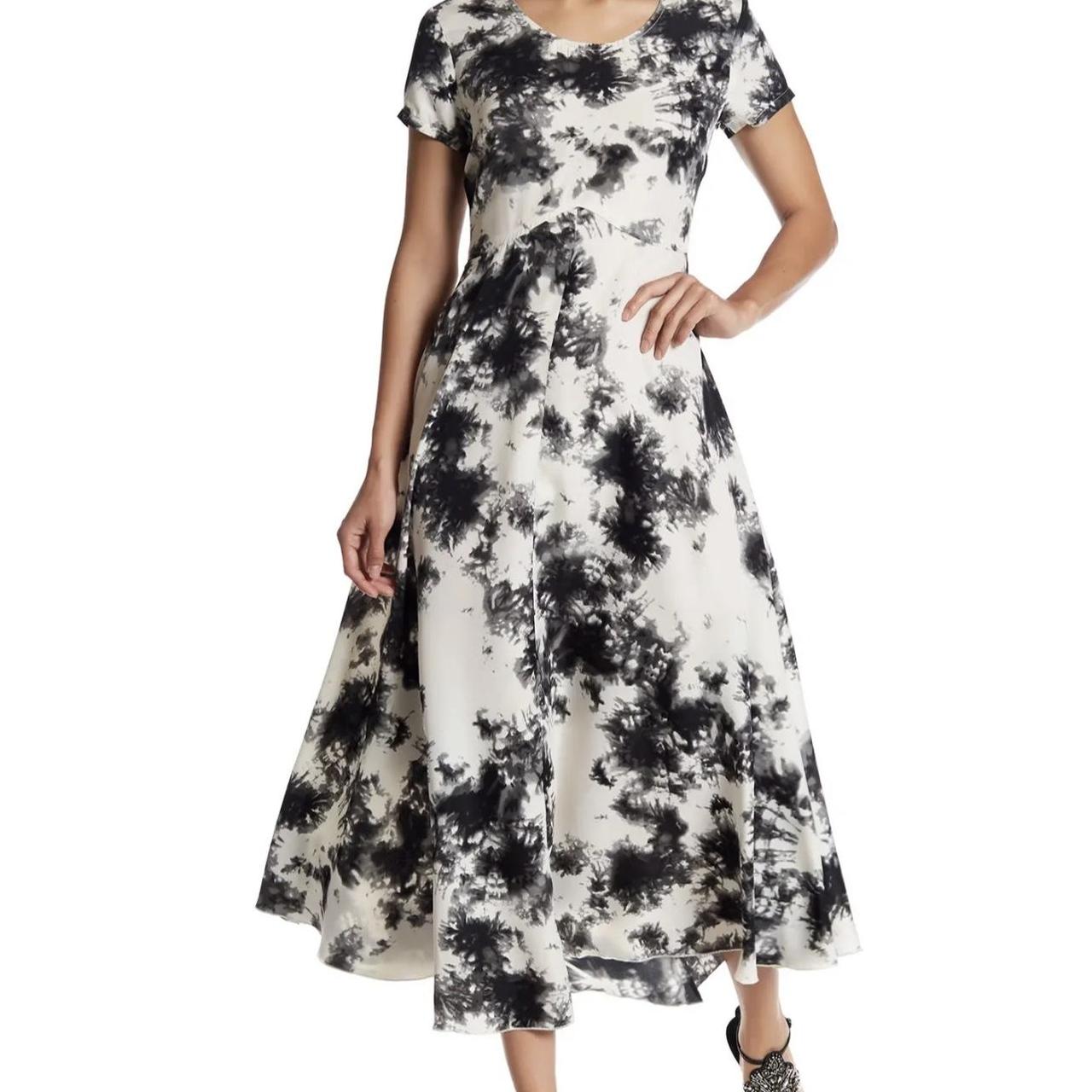 Raga Black White Maxi Dress A Tie Dye print adds an... - Depop
