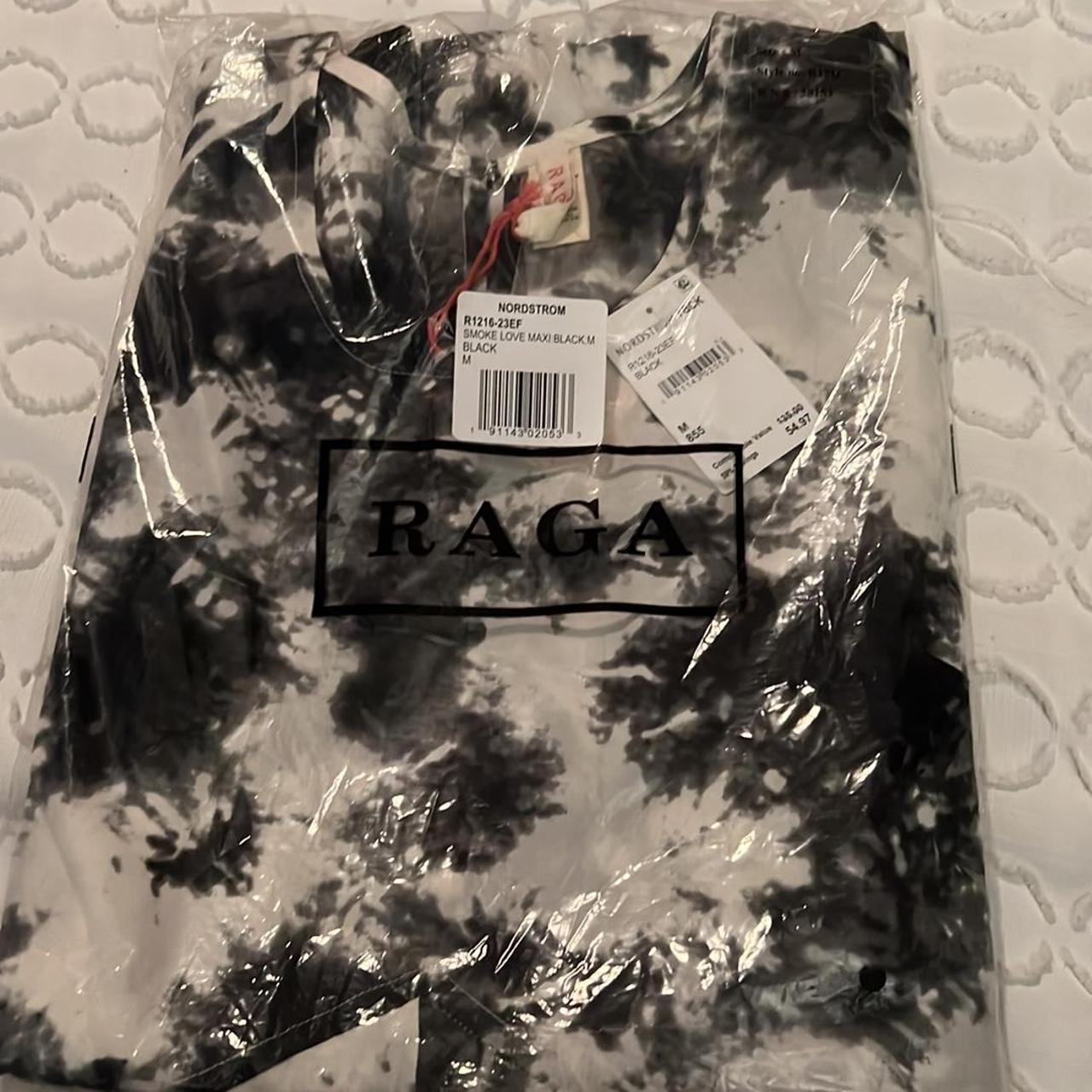 Raga Black White Maxi Dress A Tie Dye print adds an... - Depop