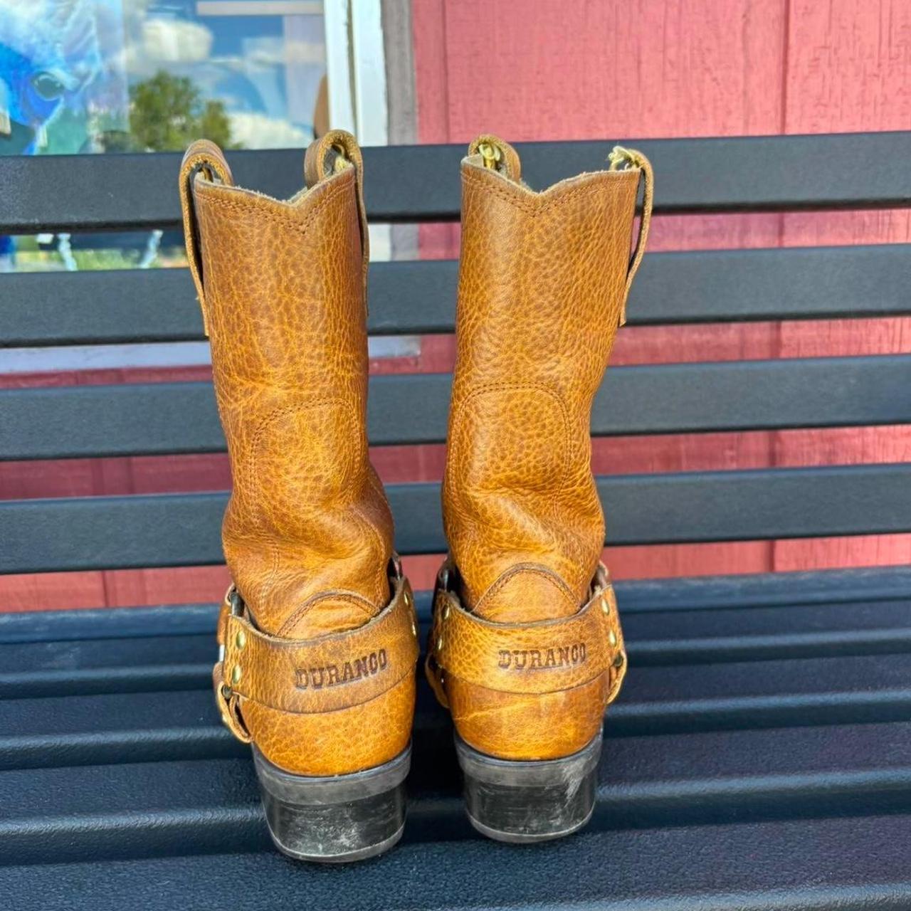 Stunning Brown/Yellow leather Durango harness... - Depop