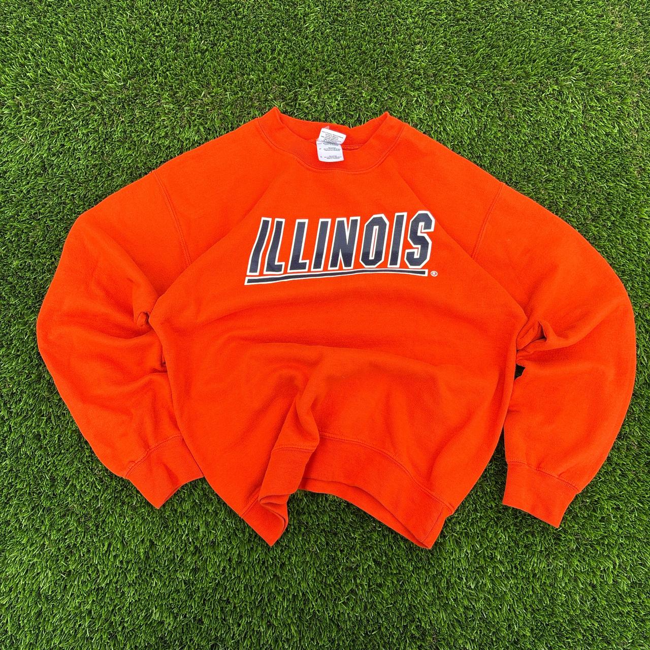 2000s vintage Orange and white vintage Illinois... | Depop