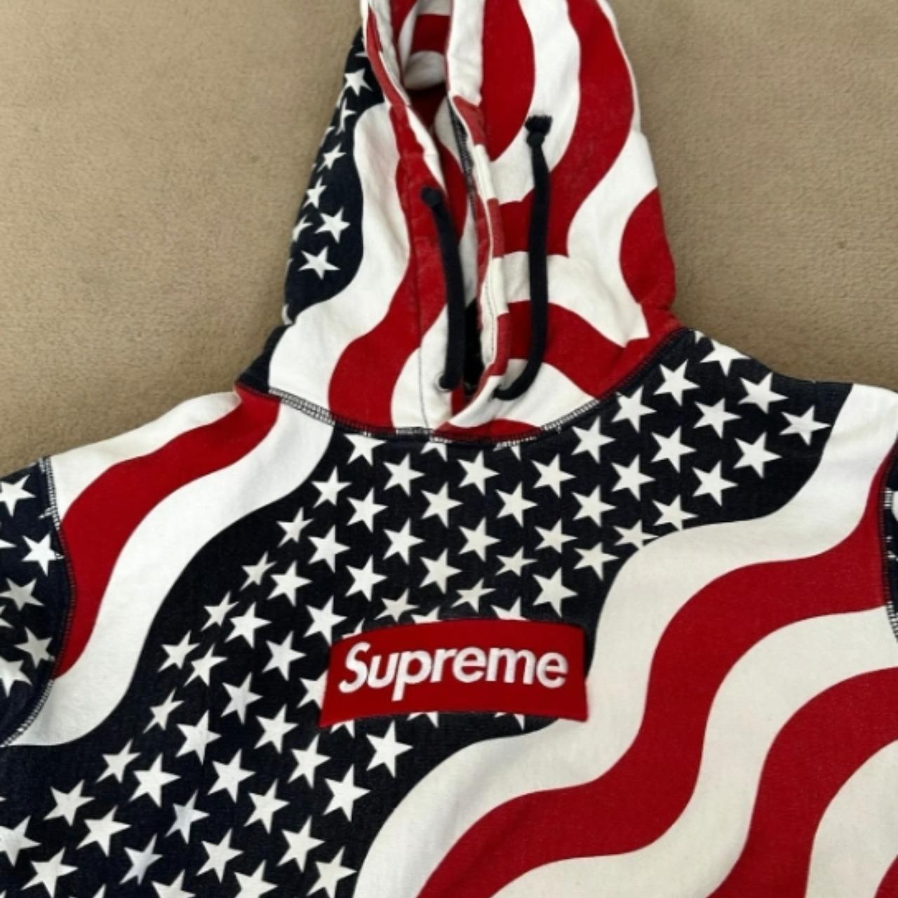 Supreme American Flag Box Logo Hoodie Supreme... - Depop