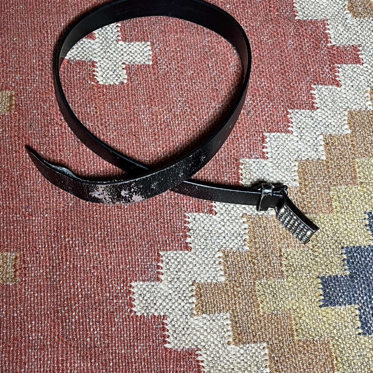 Custom Black Leather BB Belt Men’s Size: 28-31 - Depop