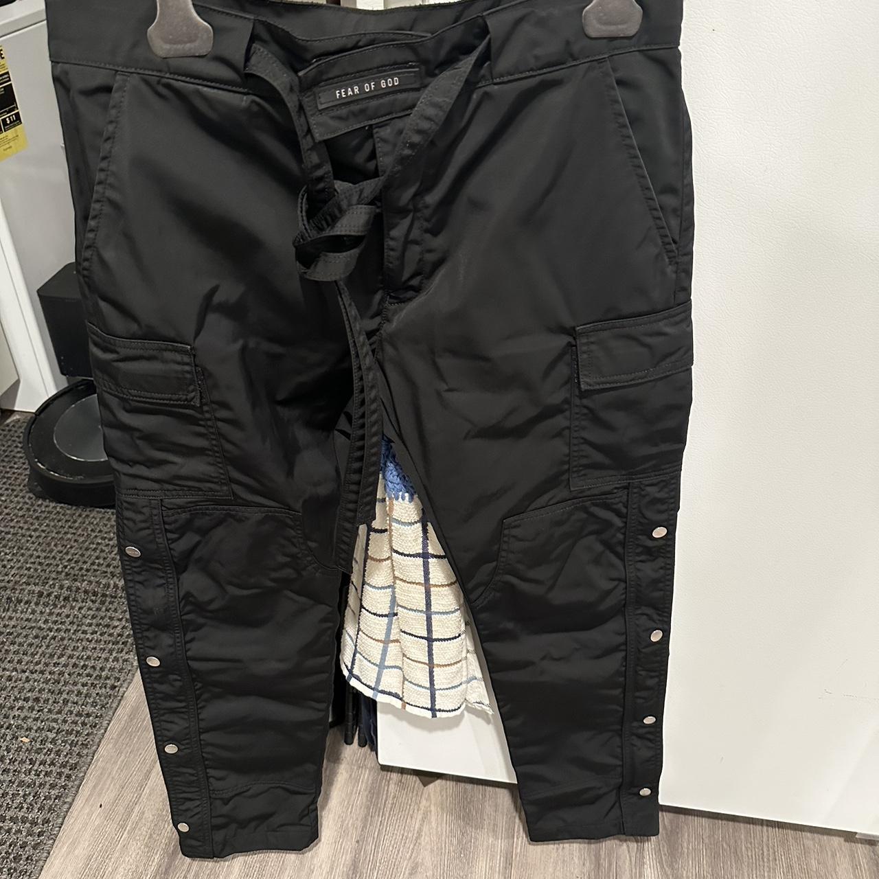 Fear of god sixth collection nylon snap cargo pants... - Depop