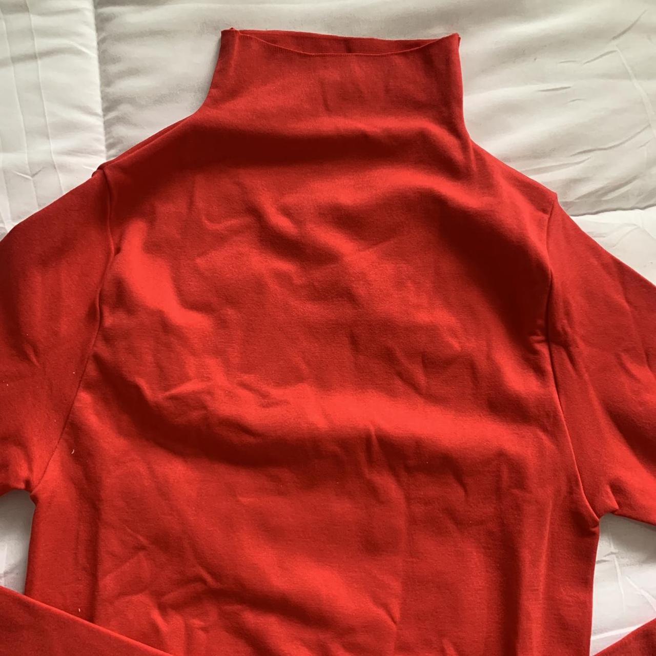 SKIMS Mock Neck Red Bodysuit (s/m) - Depop