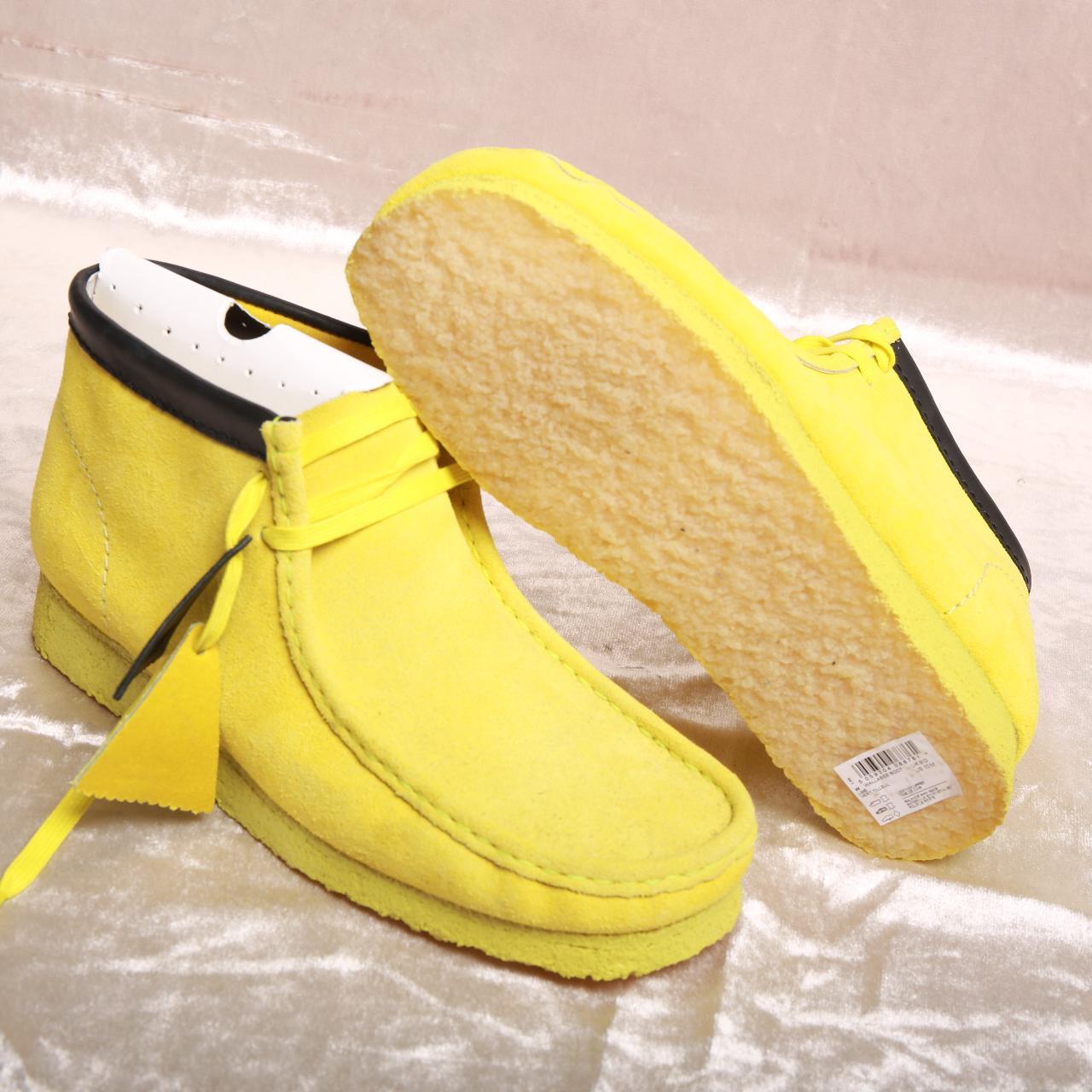 Clarks Wallabee Lime Green High Top Men's Size... - Depop