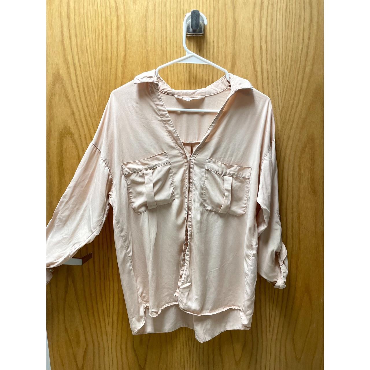 Zara pink blouse with pockets Super cute Missing a... - Depop