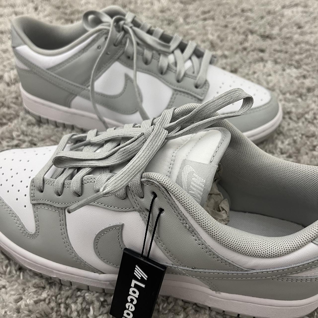 brand new nike grey dunks, size 9.5 - Depop