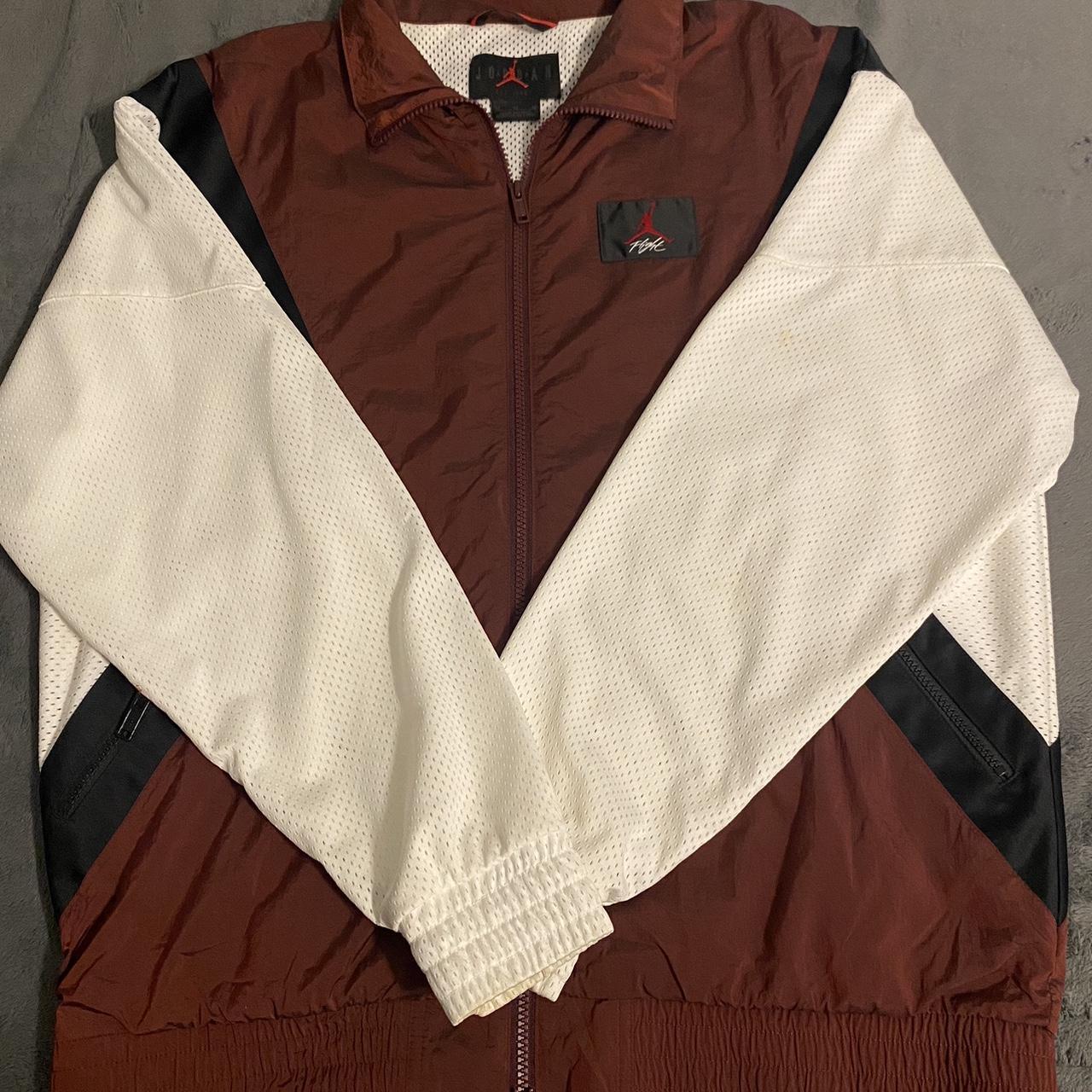 Air Jordan jacket Large Does have the little stain... - Depop