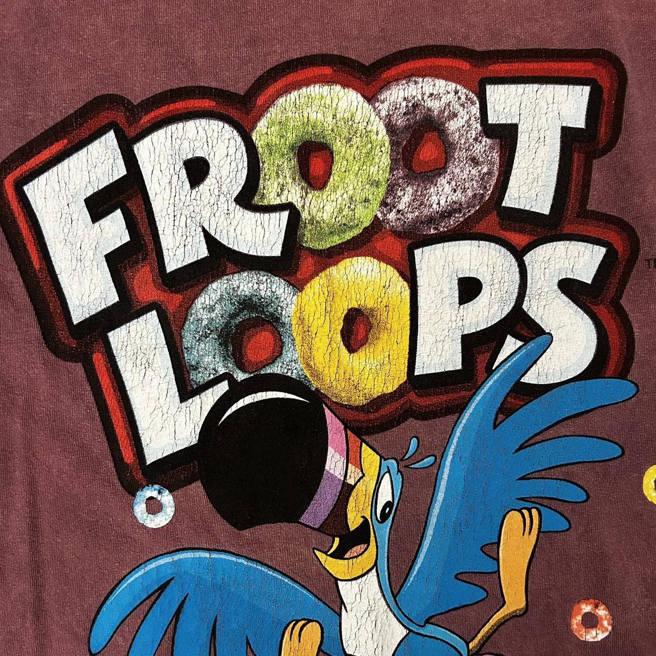 Vintage Kellogg's purple acid wash froot loops... - Depop