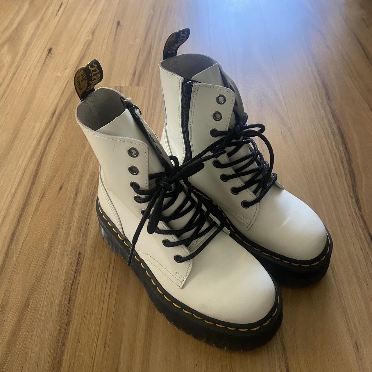 Jadon Smooth white docs - only worn once to a... - Depop