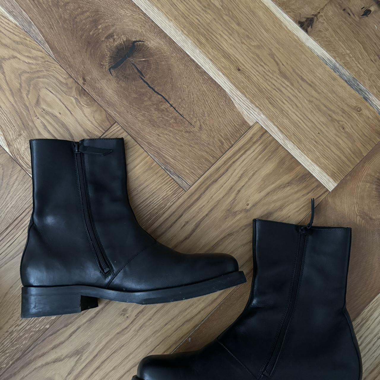 Our Legacy Camion Boot - Black Leather - UK9/EU43 -... - Depop