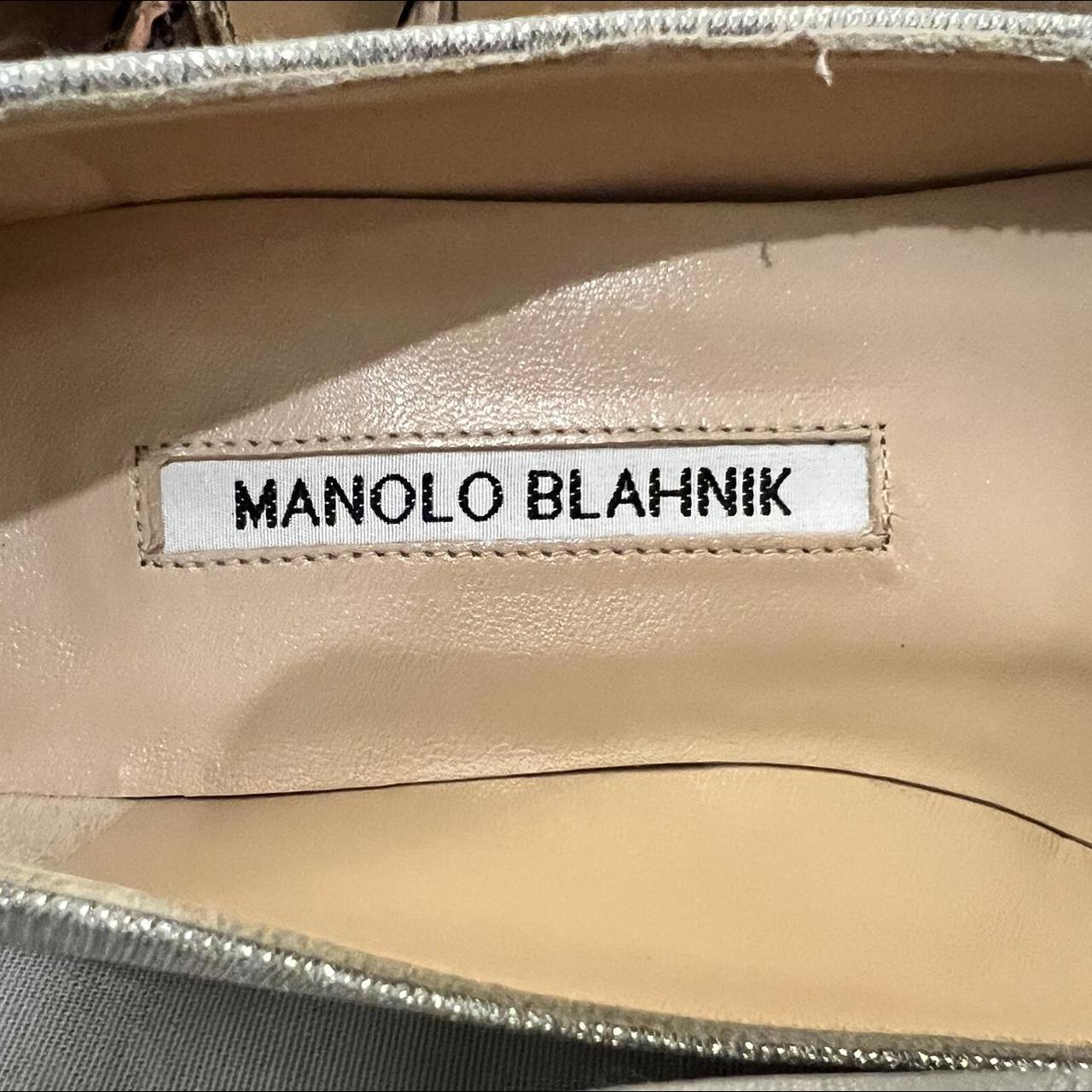 Manolo Blahnik #hangisi glitter flats in size 3 New,... - Depop