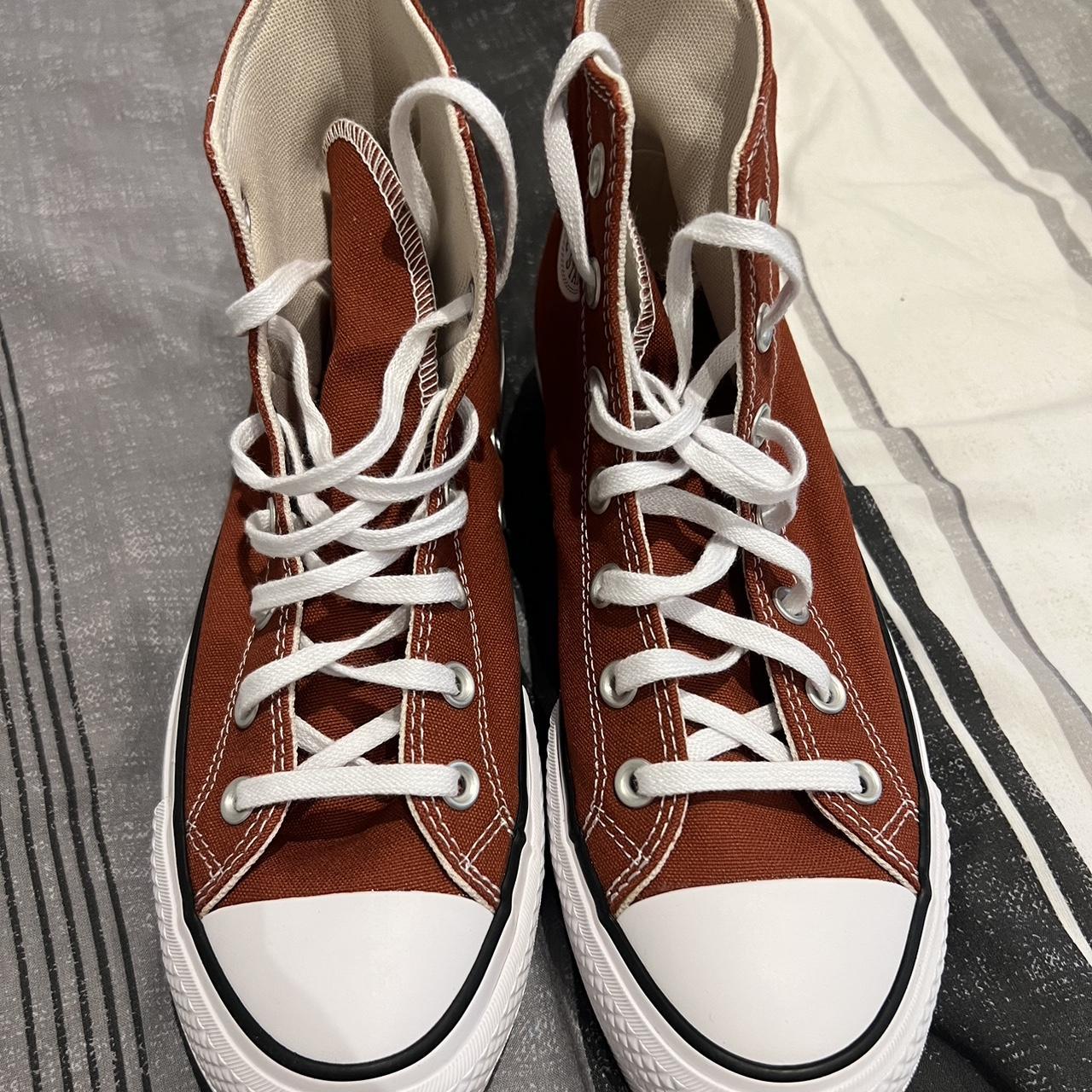 Red Converse All Star Lift Platform High Top... - Depop