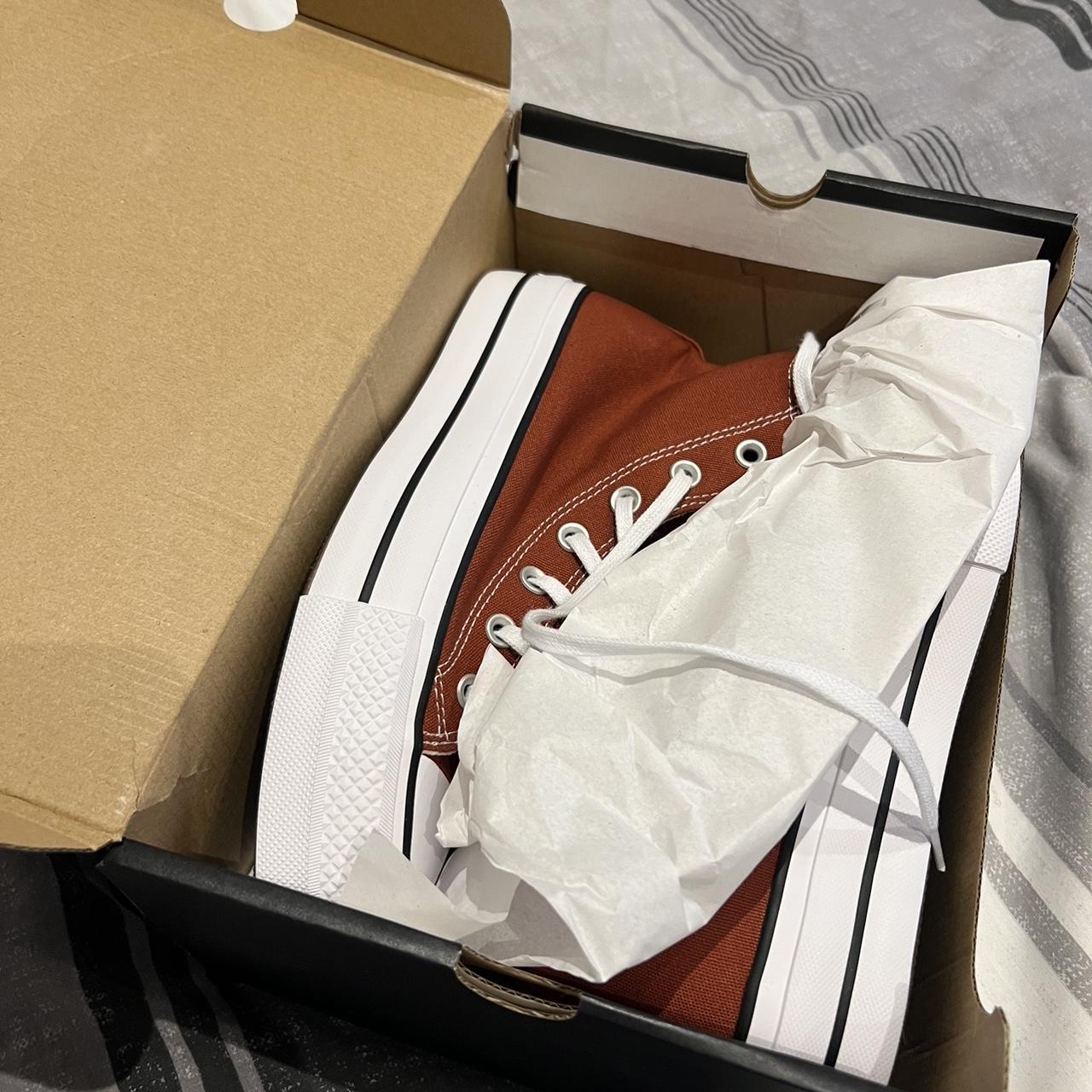 Red Converse All Star Lift Platform High Top... - Depop