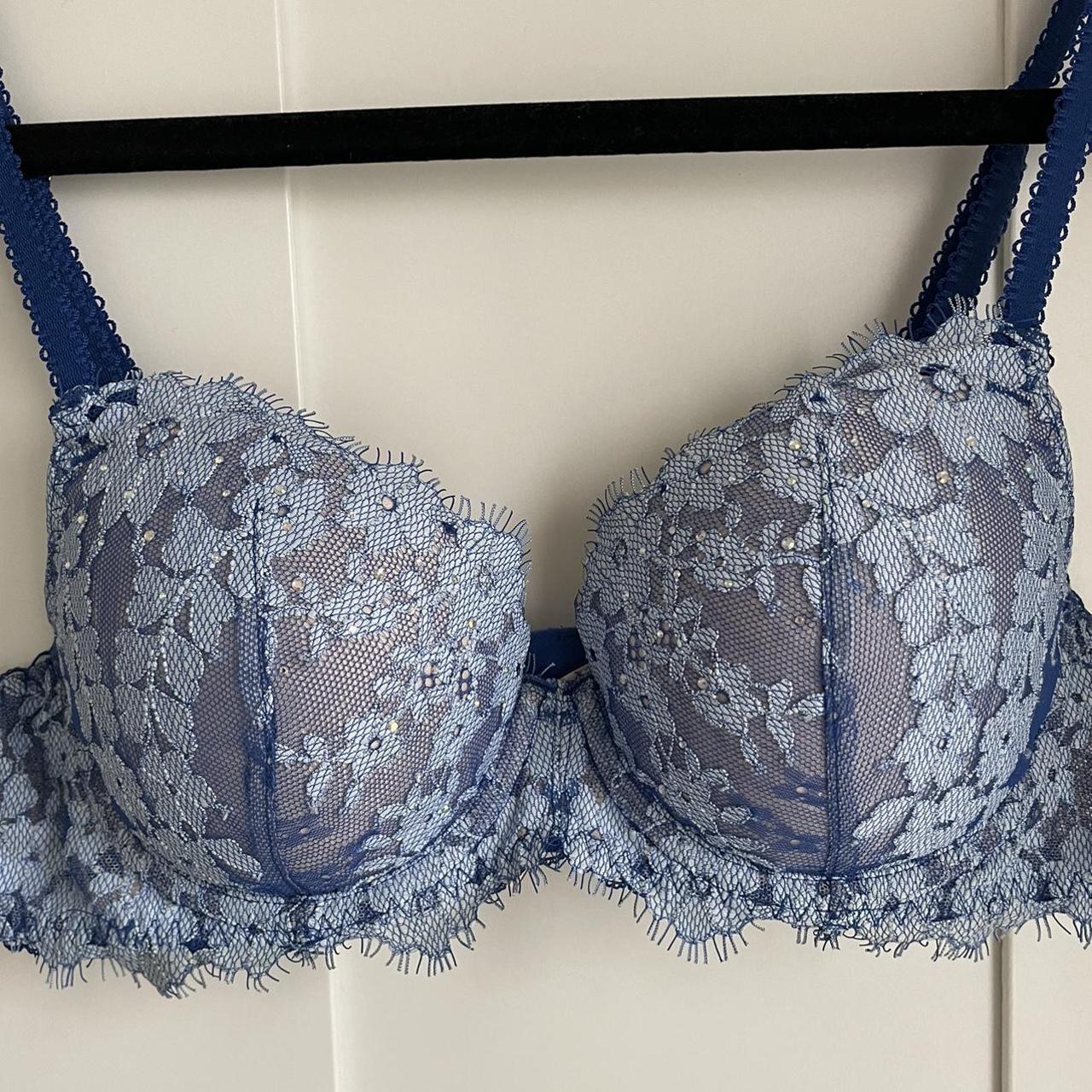 Victoria's Secret Women's Blue Bra | Depop