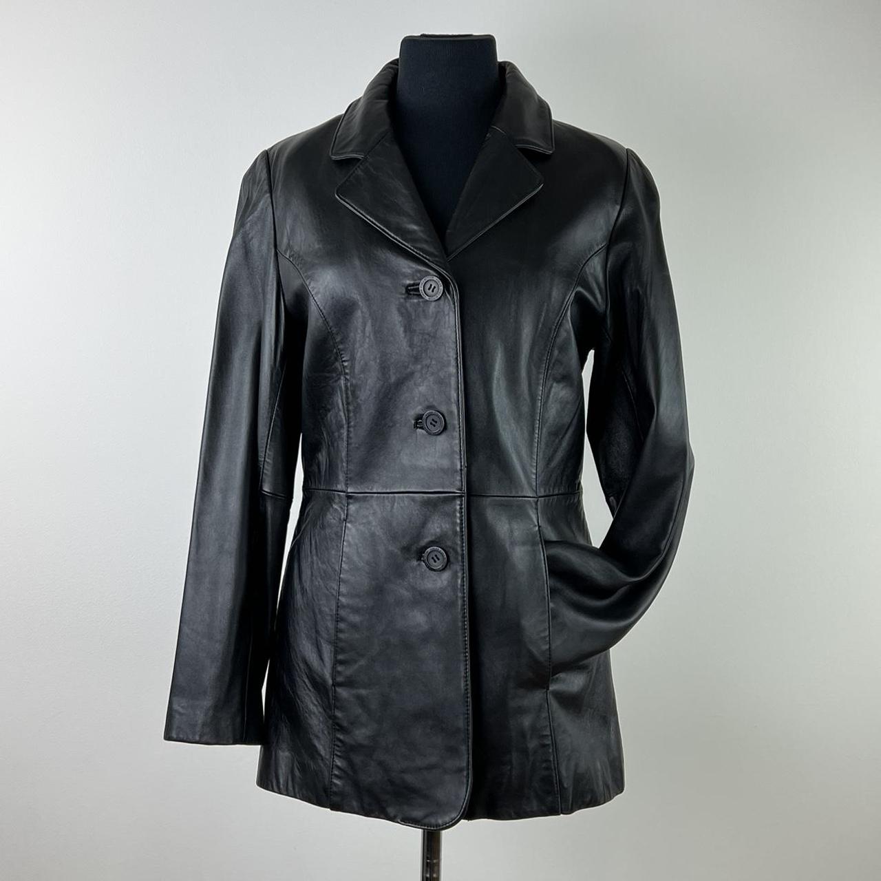 Adler Collection Leather Jacket Color: Black... - Depop