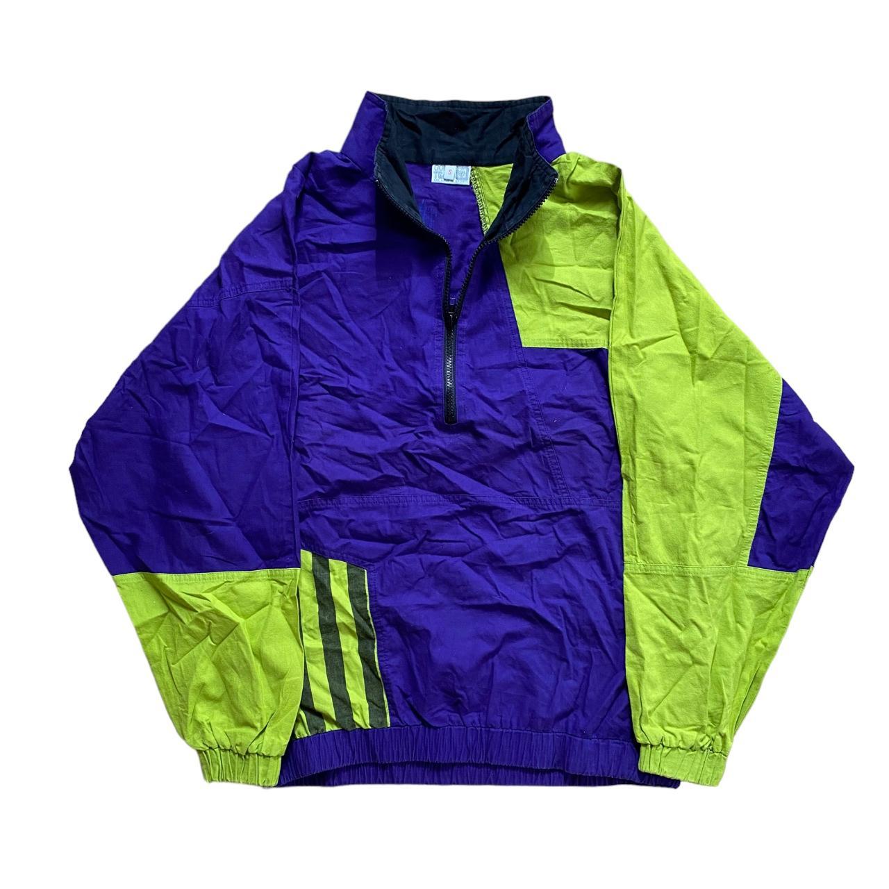 Vintage jacket 90s retro jacket halfzip windbreaker... - Depop