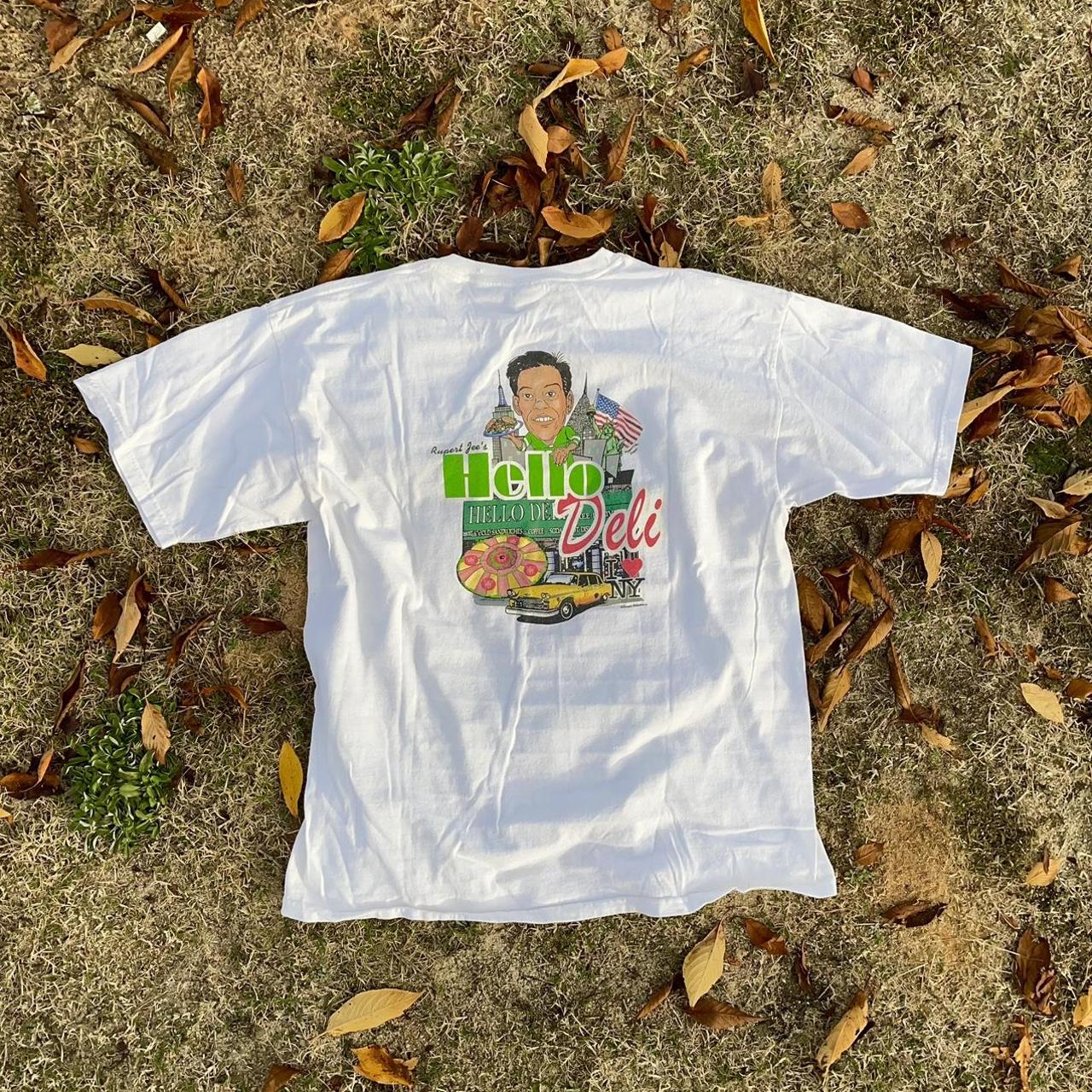 Vintage early 2000s Rupert Jees hello deli New York... - Depop