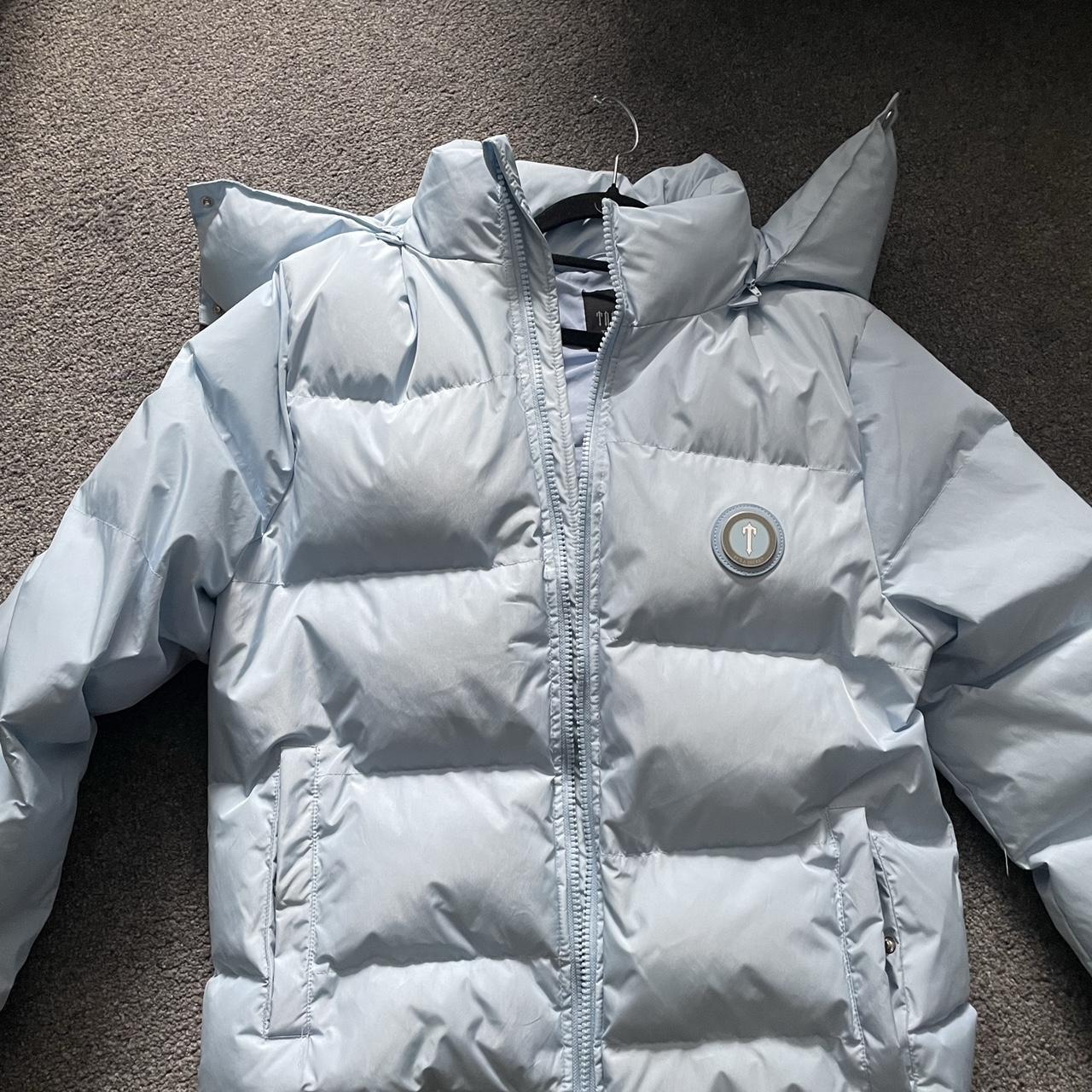 Trapstar iron gate jacket ice blue size small - Depop