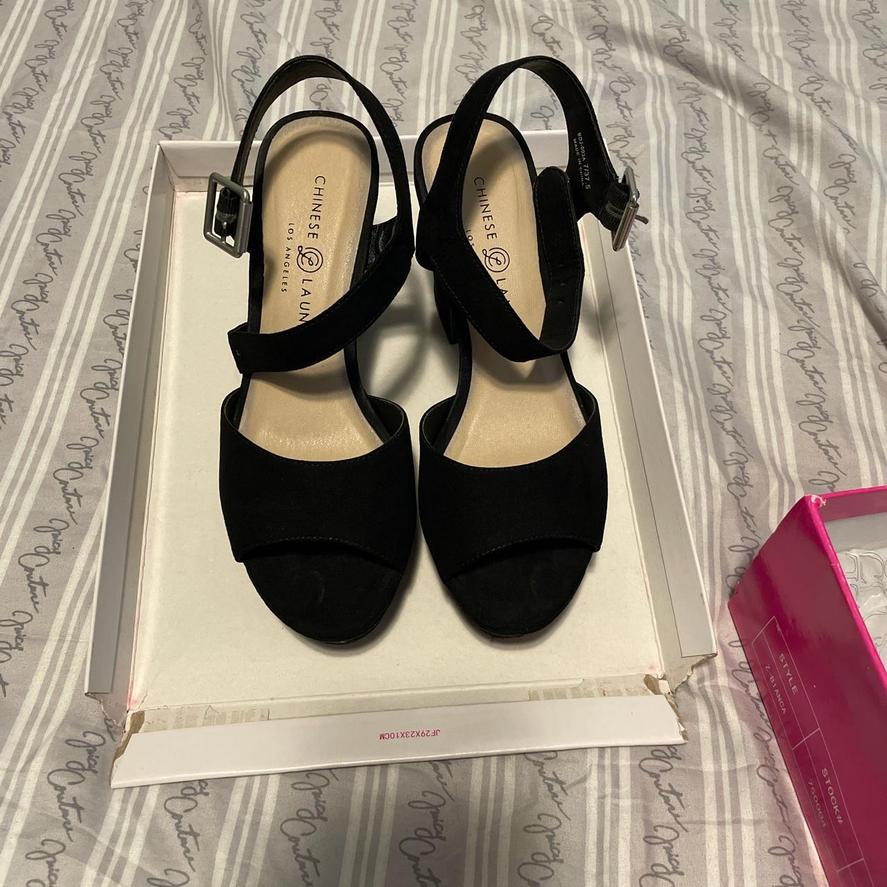 CL by Chinese Laundry Women's Black Sandals | Depop