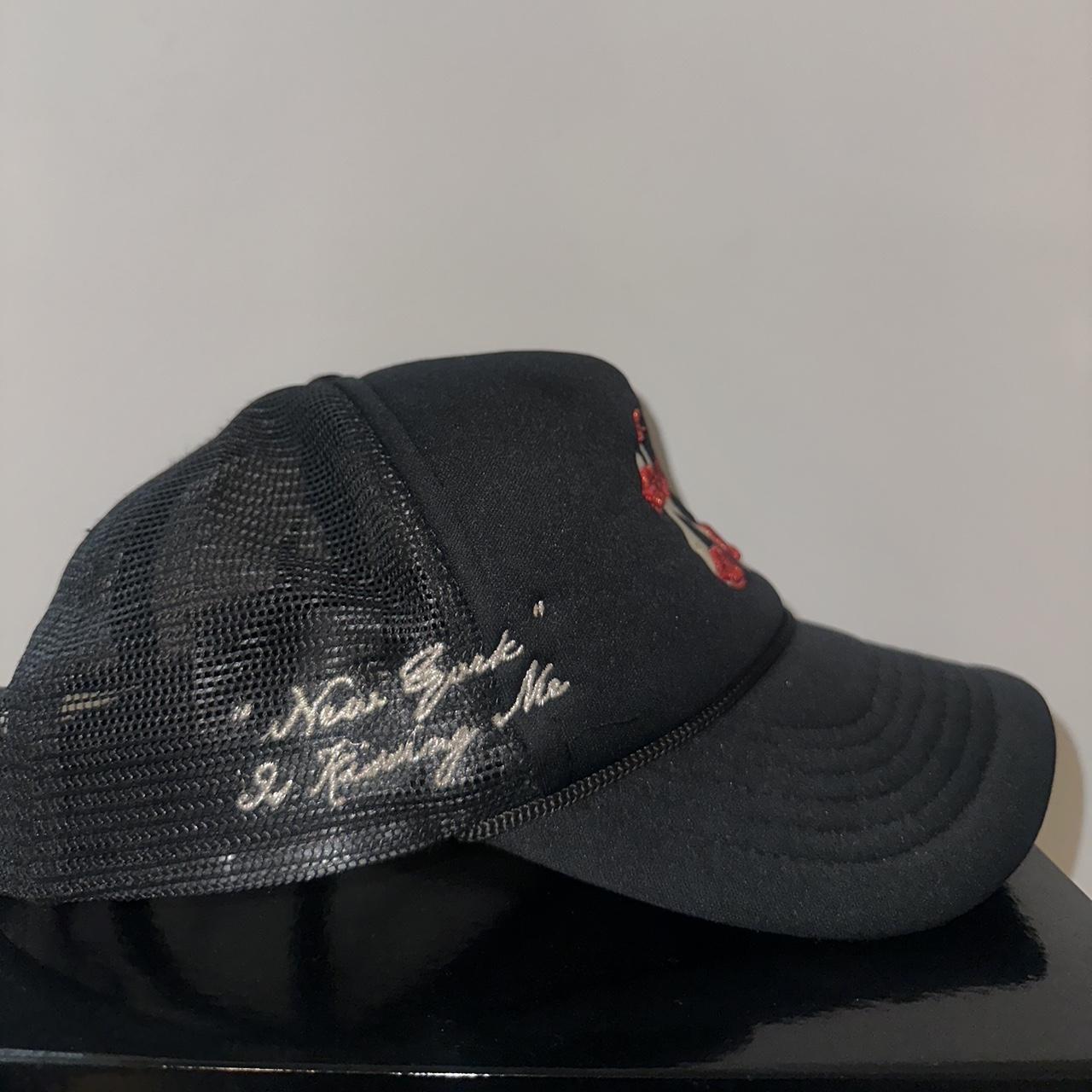 La Ropa “NY IS KISSING ME” Trucker hat in black.... - Depop