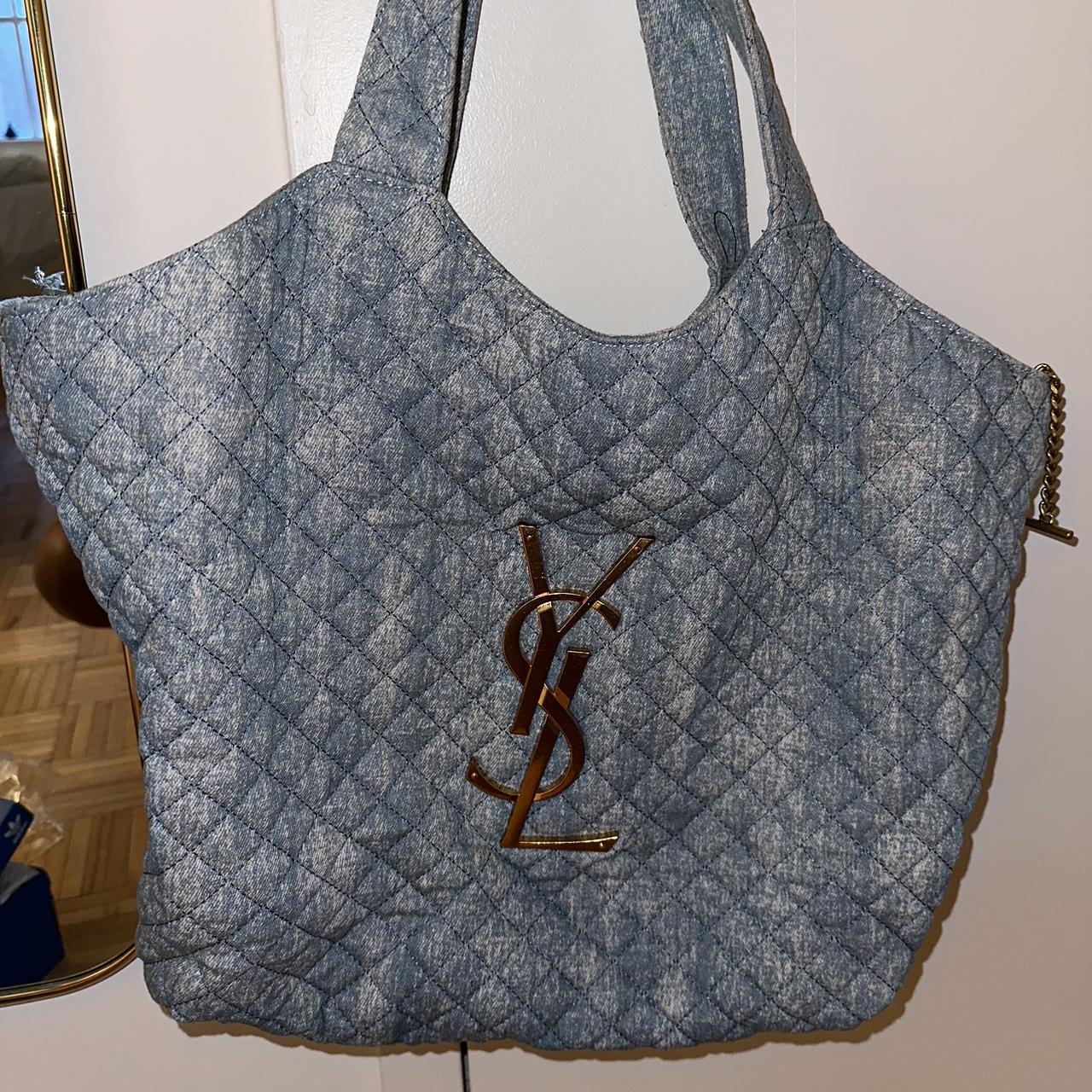 Large YSL booktote for sale! Denim fabric limited... - Depop