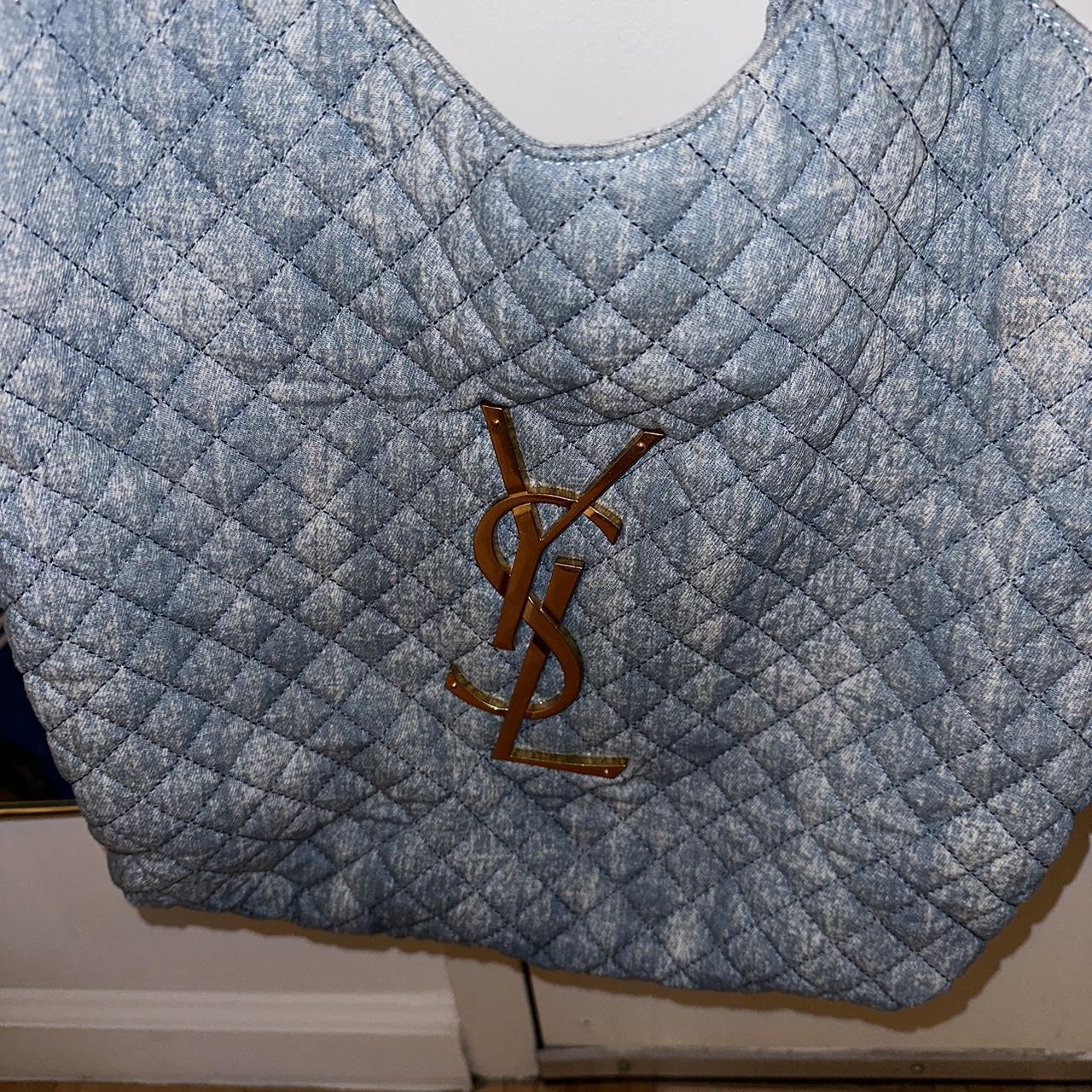 Large YSL booktote for sale! Denim fabric limited... - Depop