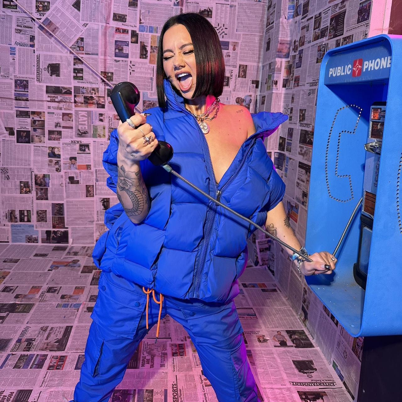 Eighty Five Eighty Six Blue Puffer Vest Original... | Depop