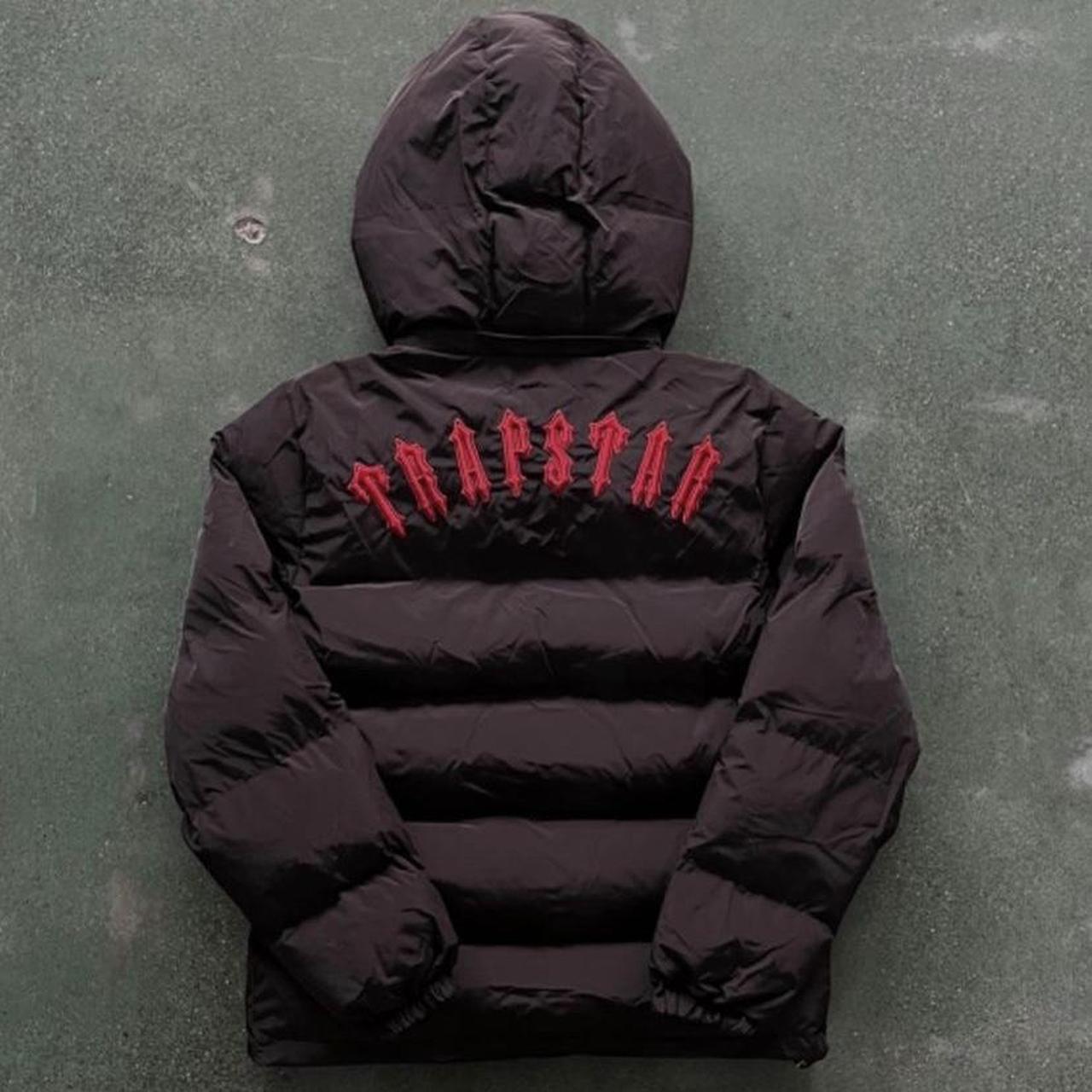 Trapstar Red and Black Detachable Hood Free delivery... - Depop