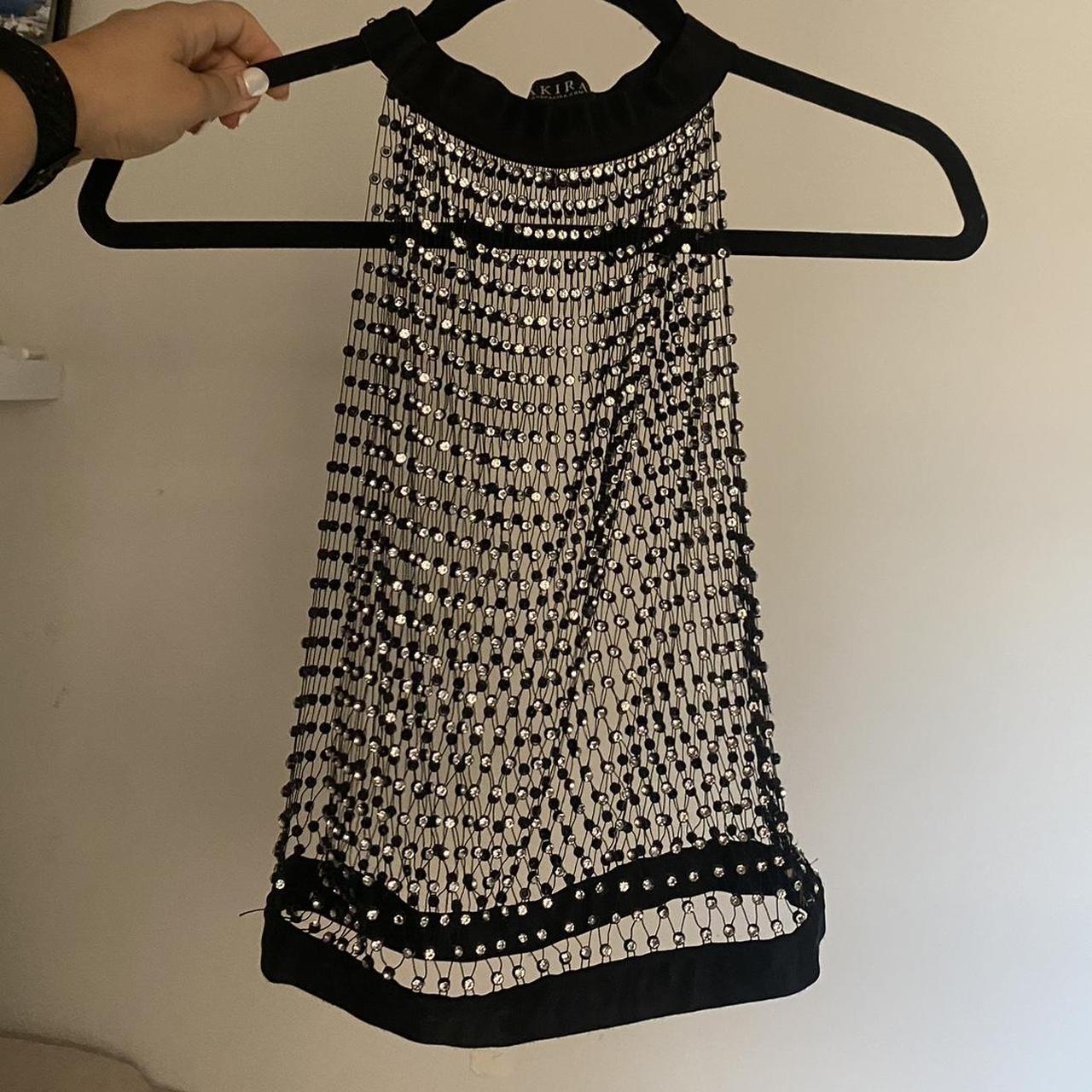 Sparkling Jeweled cropped tank top the bottom bit is... - Depop