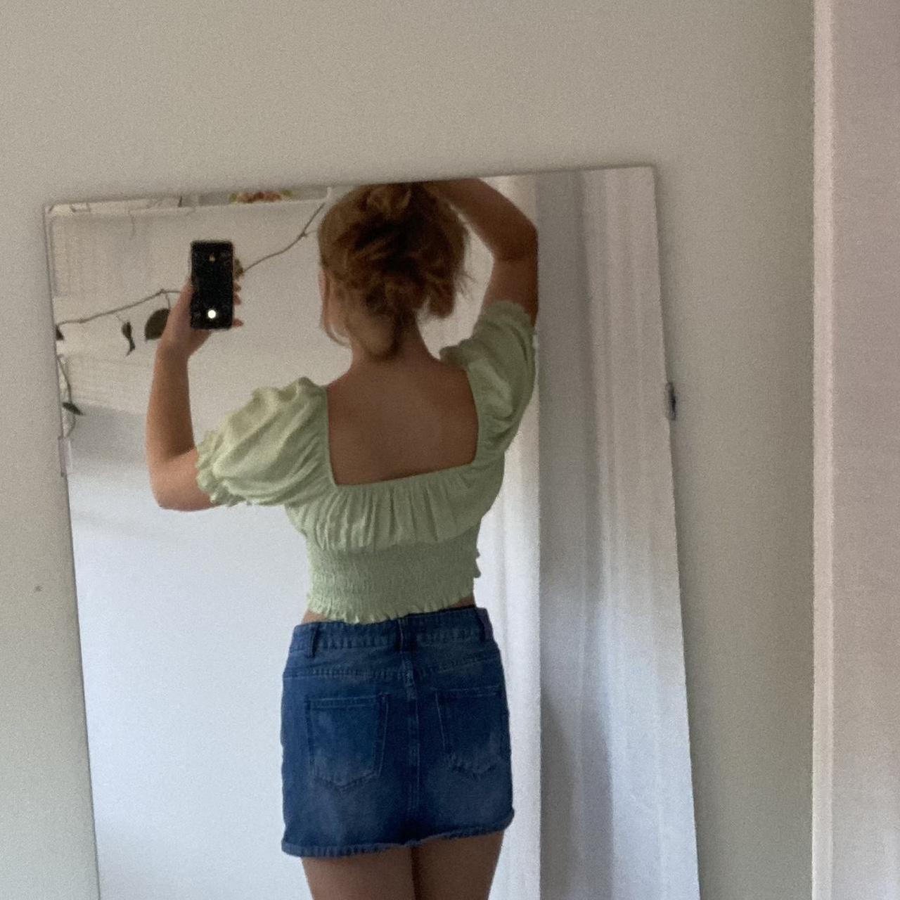 An adorable sage green Ally top in size 10, can be... - Depop