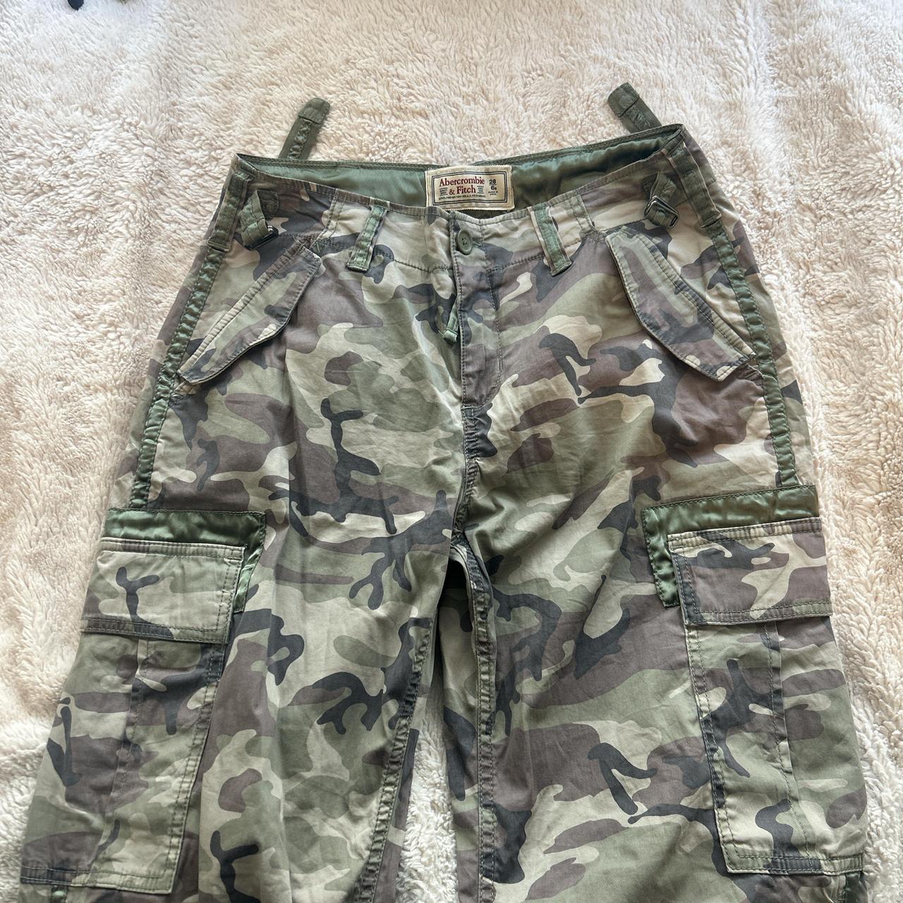 abercrombie and fitch Camouflage cargo pants with... | Depop