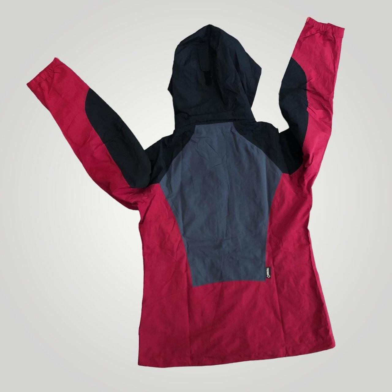 Montbell GoreTex jacket in cherry red, grey and... - Depop