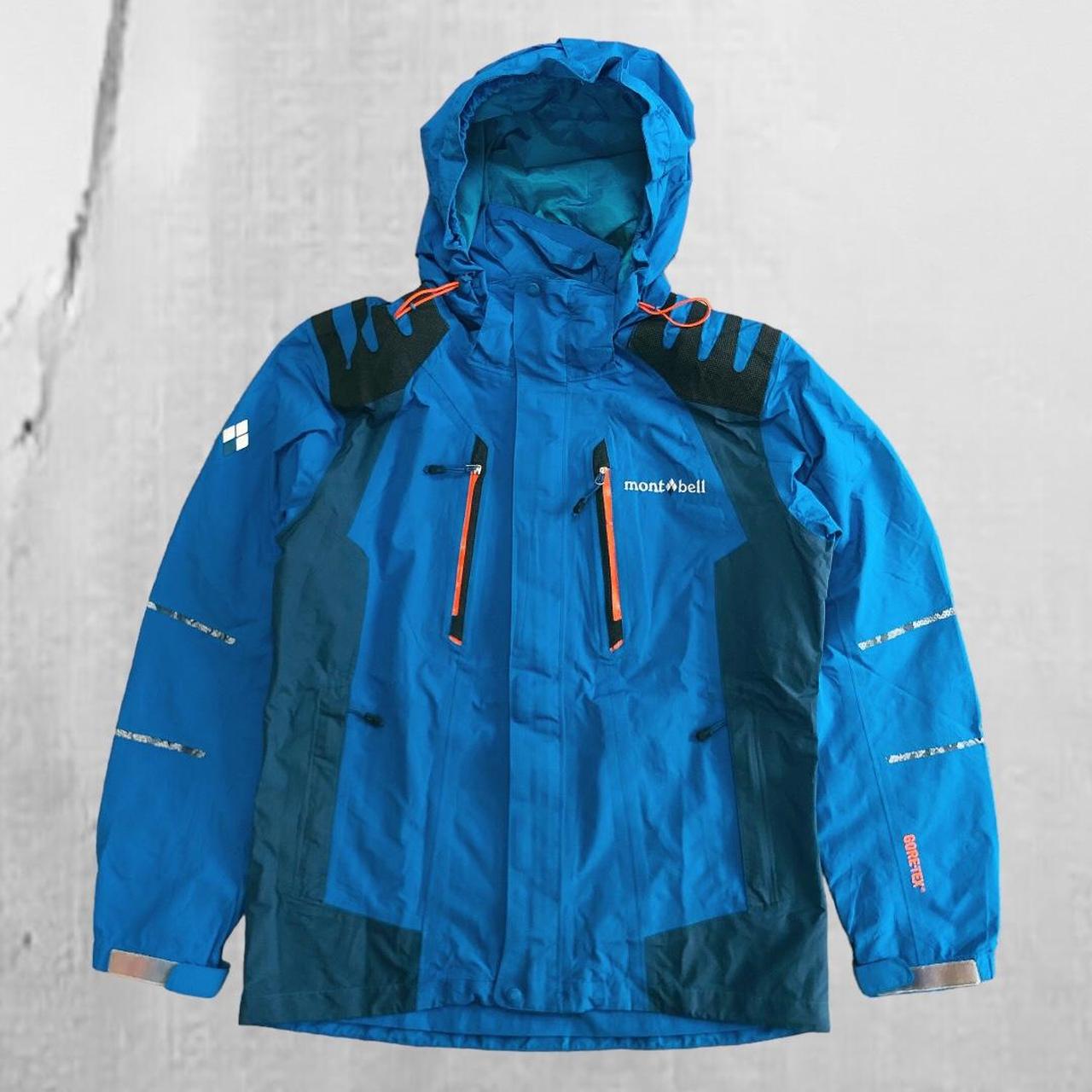 Montbell blue GoreTex jacket . Features embroidery... - Depop