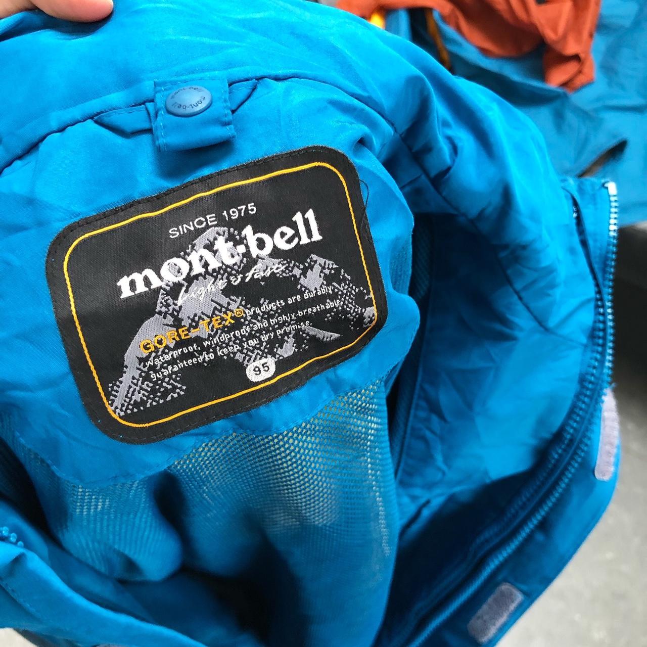 Montbell blue GoreTex jacket . Features embroidery... - Depop