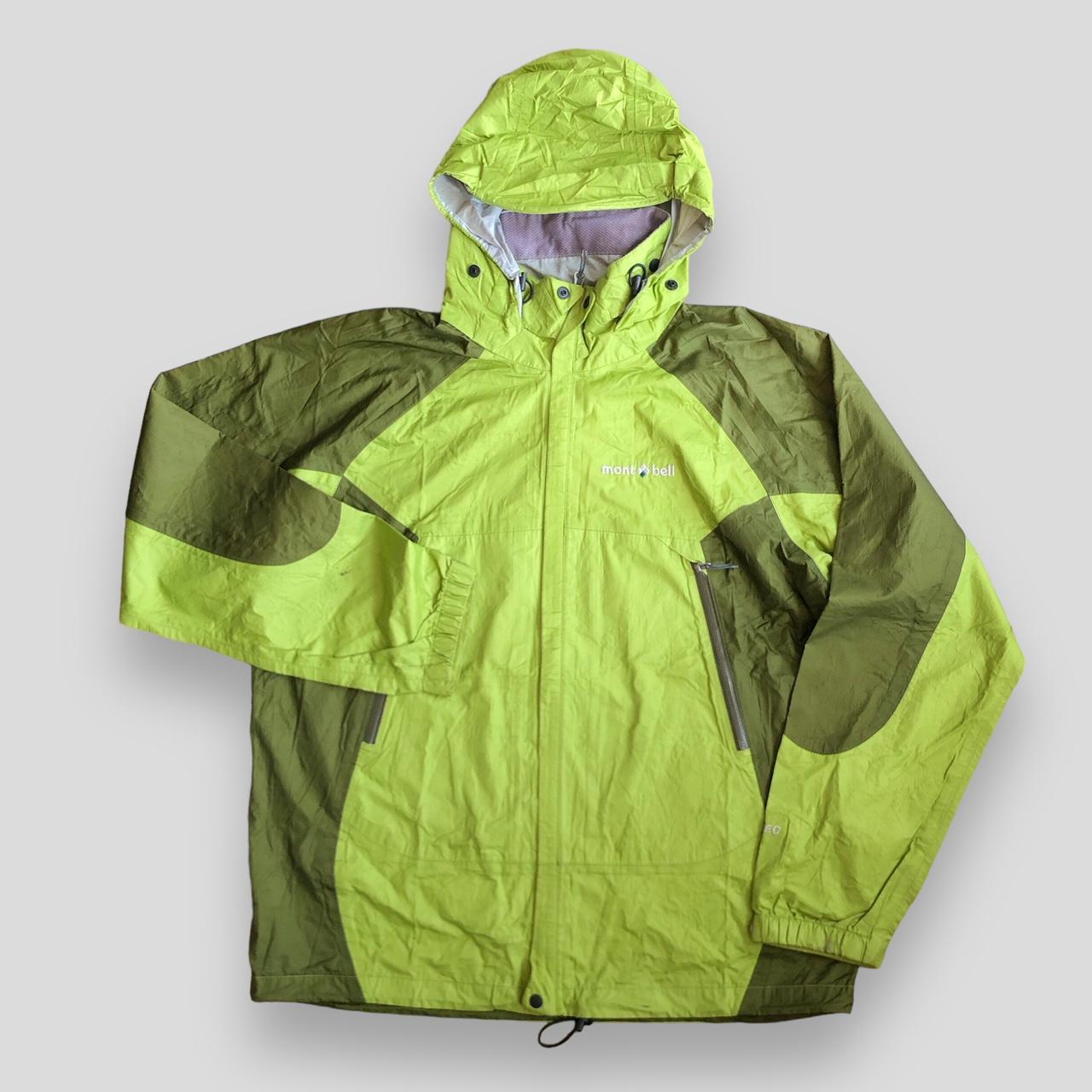 Montbell jacket in green and khaki. Waterproof... - Depop