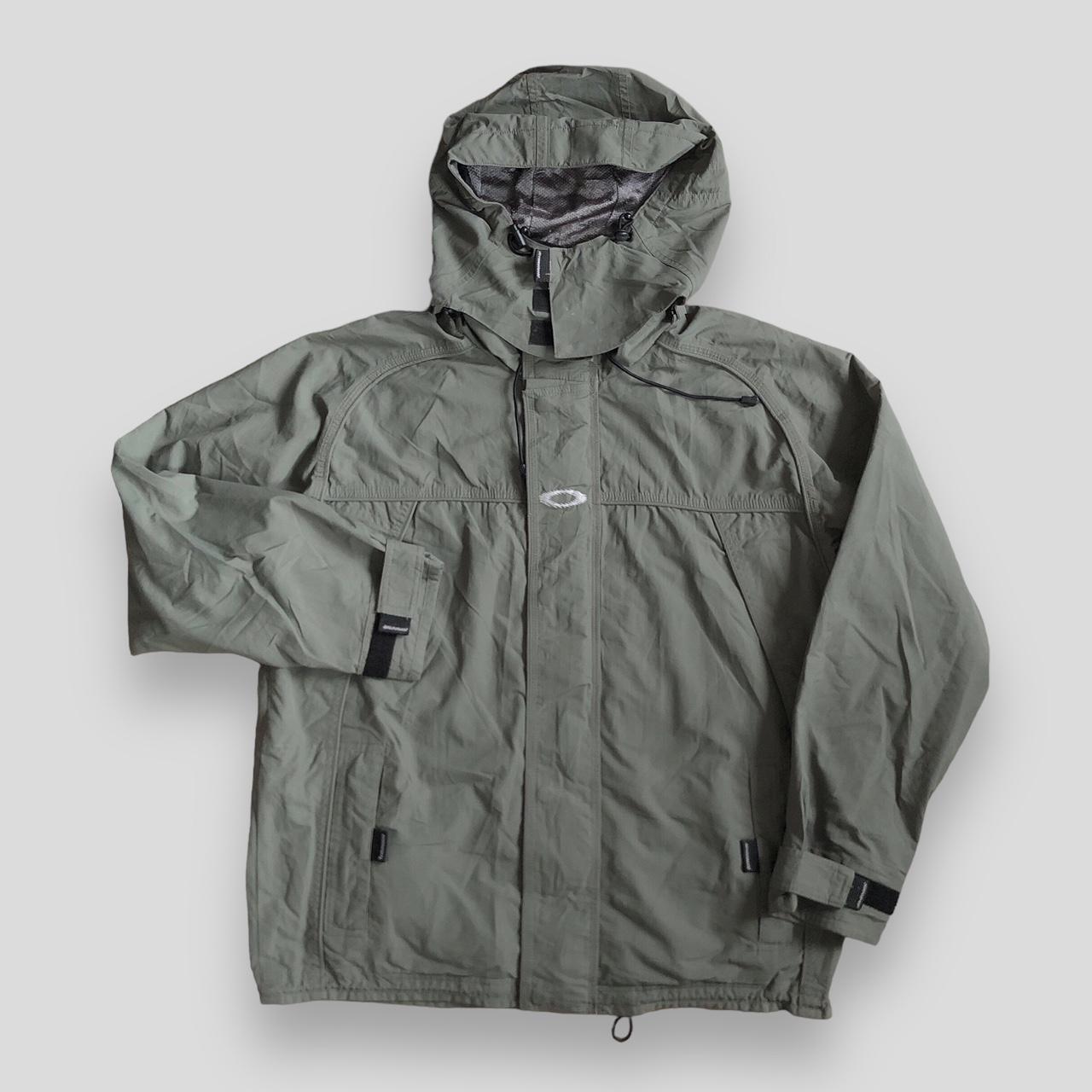 Vintage Oakley software technical jacket in khaki... - Depop