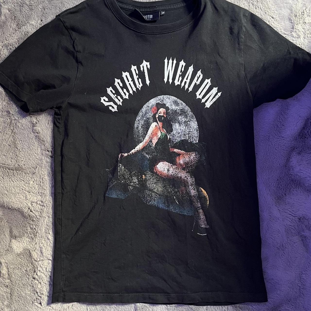 Black trapstar tee Size xs Perfect condition - Depop