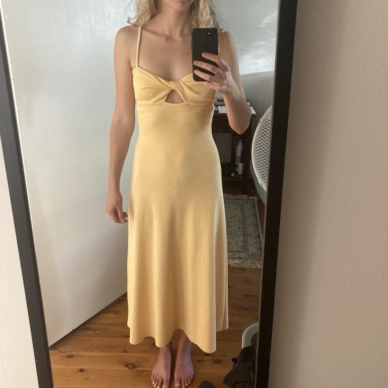 Viktoria and Woods Moscato Dress Orange marled rib... - Depop