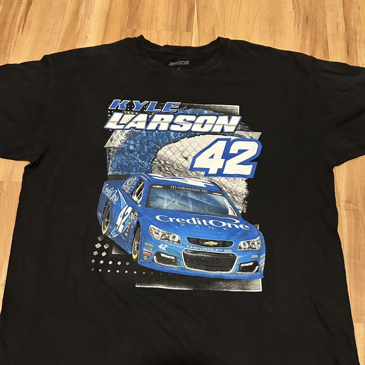 cool nascar daniel larson shirt with front and back... - Depop