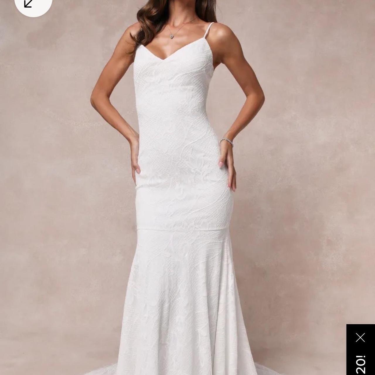 Wedding dress Lulus Size L - Depop