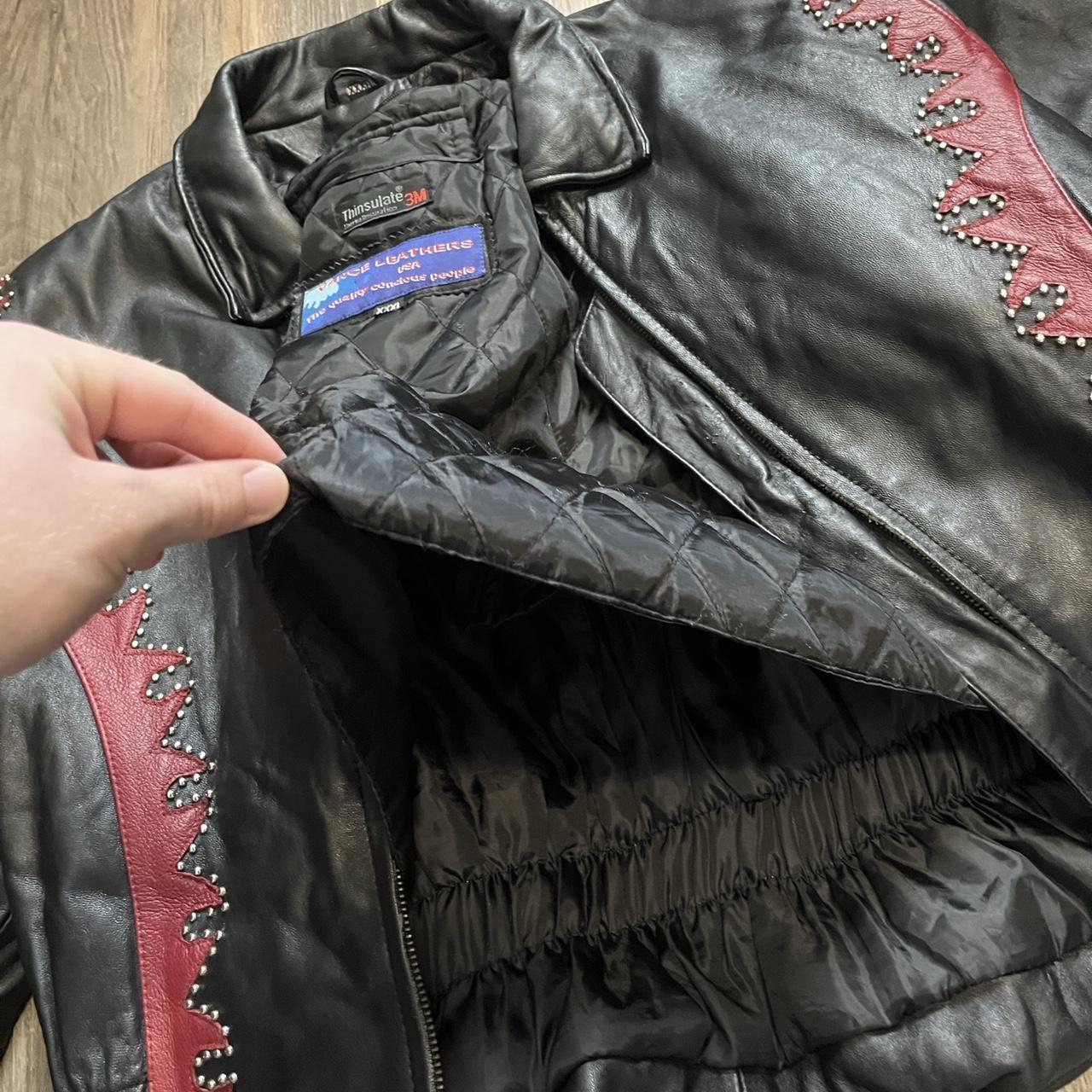 Vintage Vance leathers biker leather jacket.... - Depop