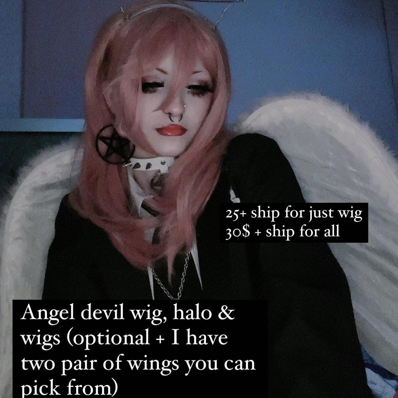 Cosplay Angel devil Chainsaw man Cosplay wig, new... - Depop