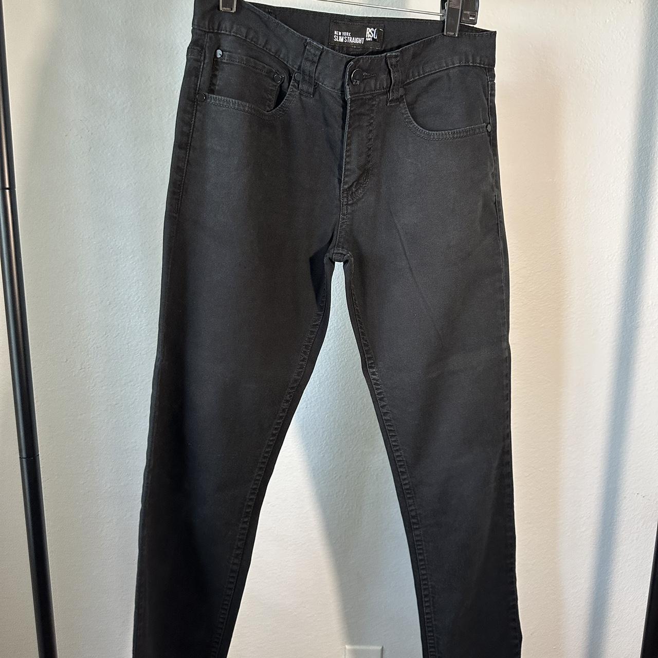 RSQ JEANS SLIM STRAIGHT 30x32 FADED BLACK - Depop