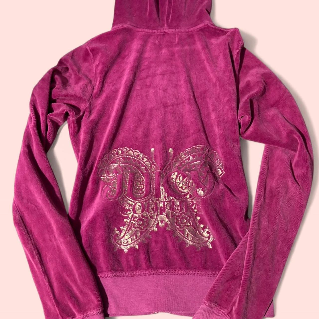 Vintage Juicy Couture velour zip up hoodie SEND... | Depop