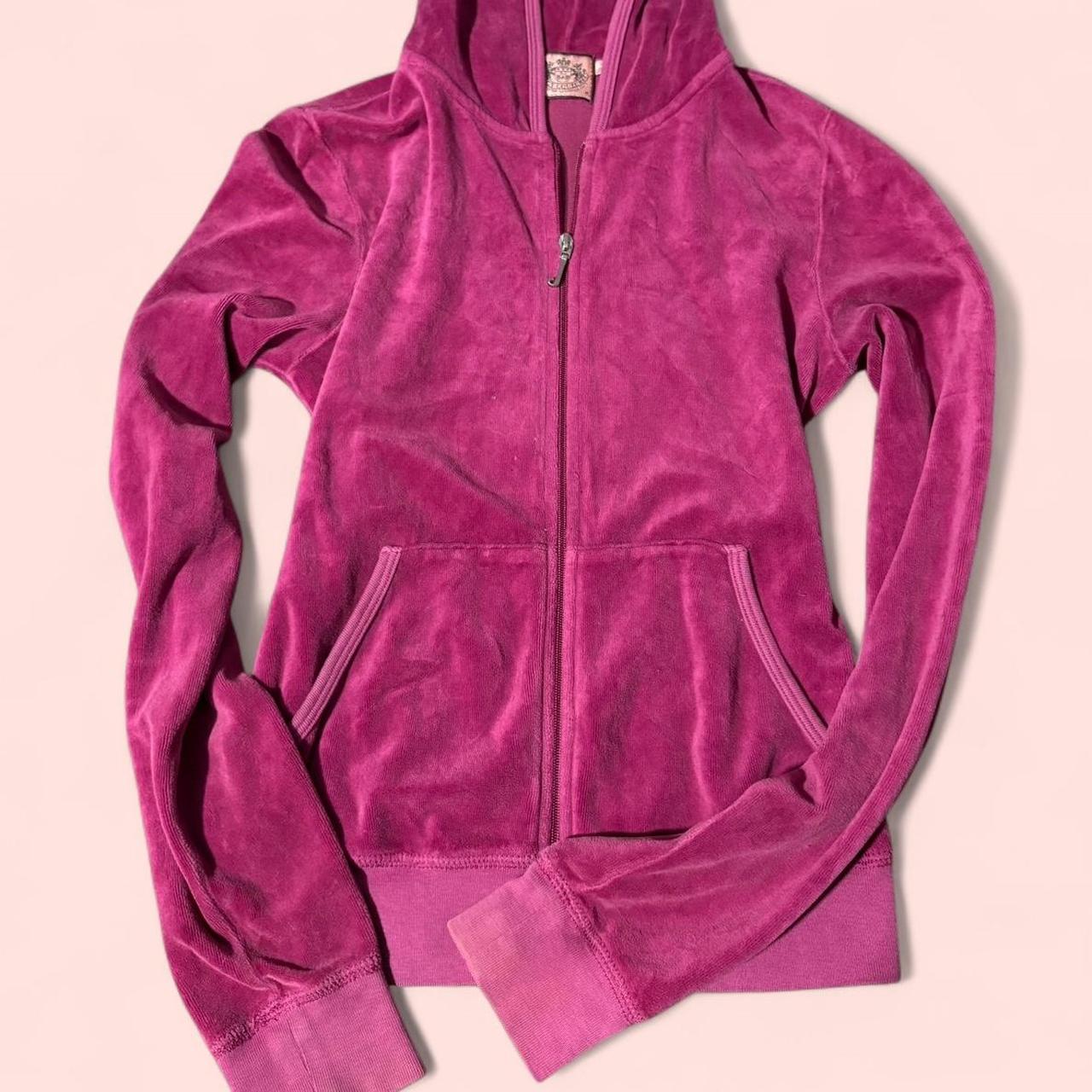Vintage Juicy Couture velour zip up hoodie SEND... | Depop