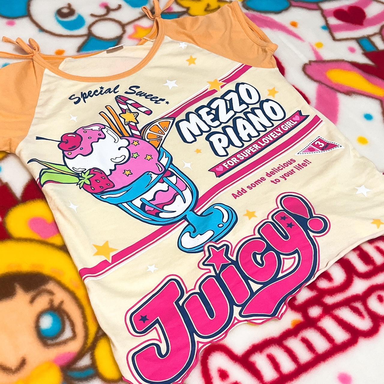 mezzo piano 150cm (juniors size) yellow orange shirt... - Depop