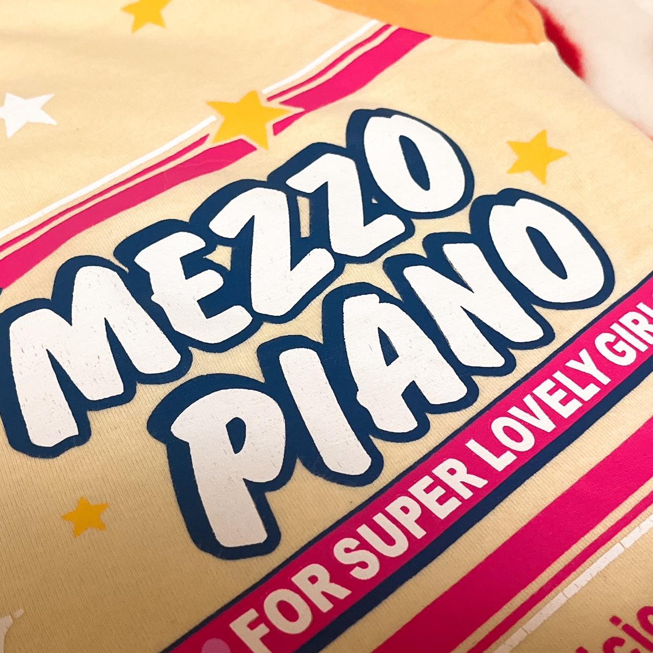 mezzo piano 150cm (juniors size) yellow orange shirt... - Depop