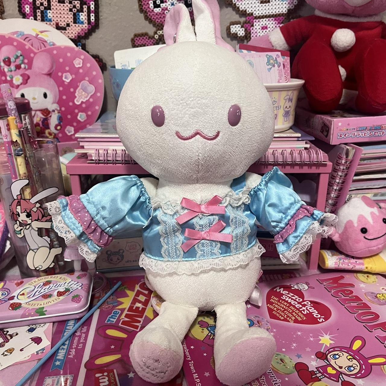 mothergarden usamimi white bunny rabbit plushie -... | Depop