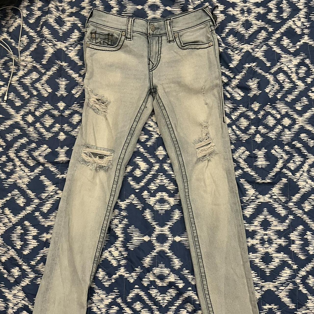 Light Blue Tru Rlgn Jeans Small - Depop